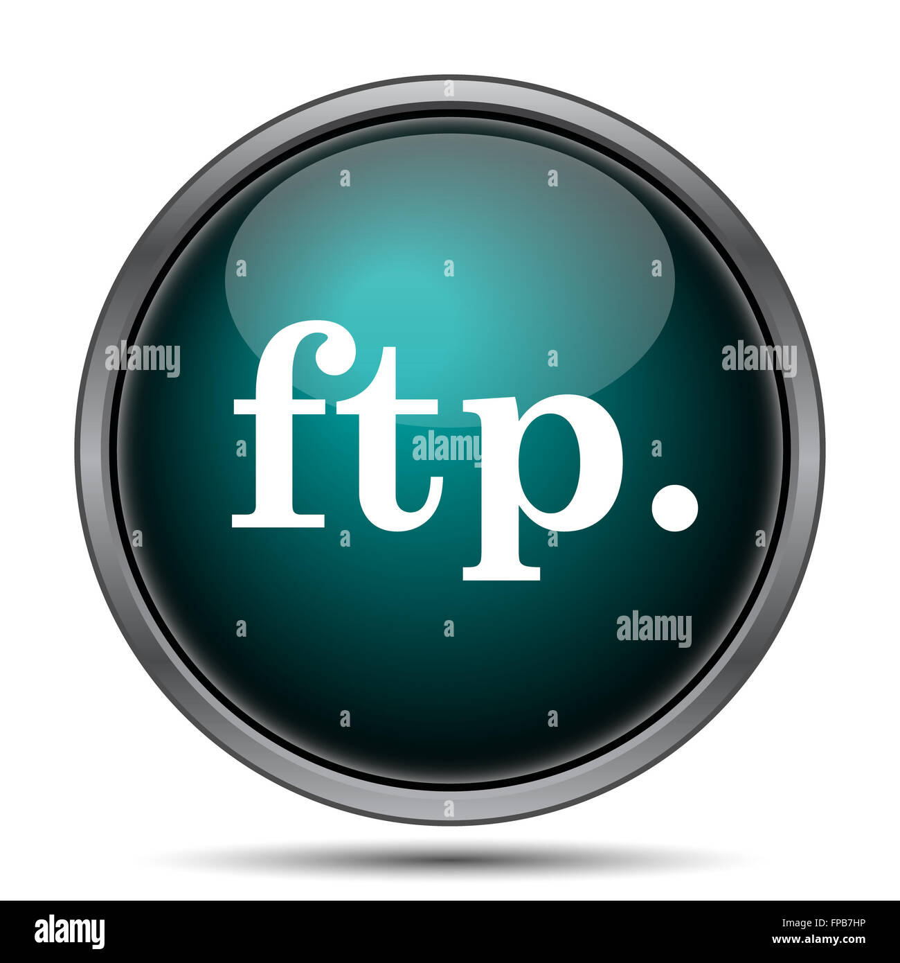 ftp. icon. Internet button on white background Stock Photo - Alamy