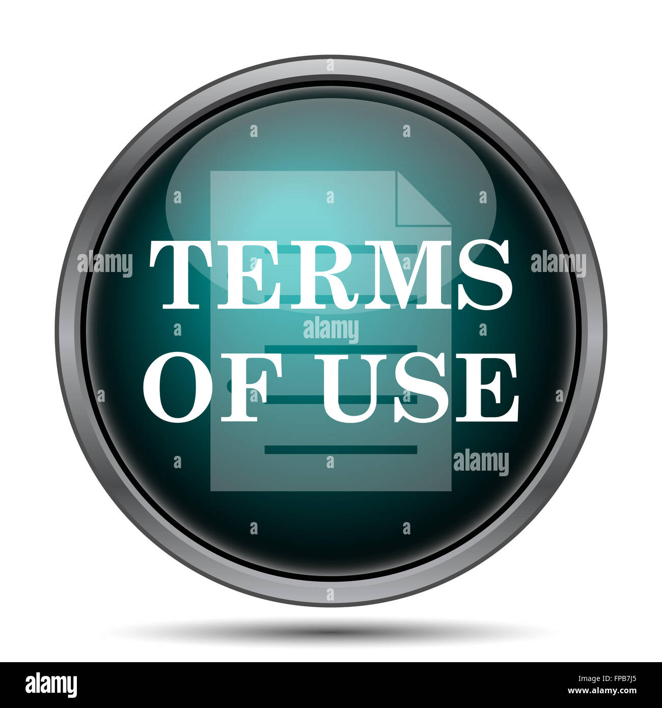 Terms of use icon. Internet button on white background Stock Photo - Alamy