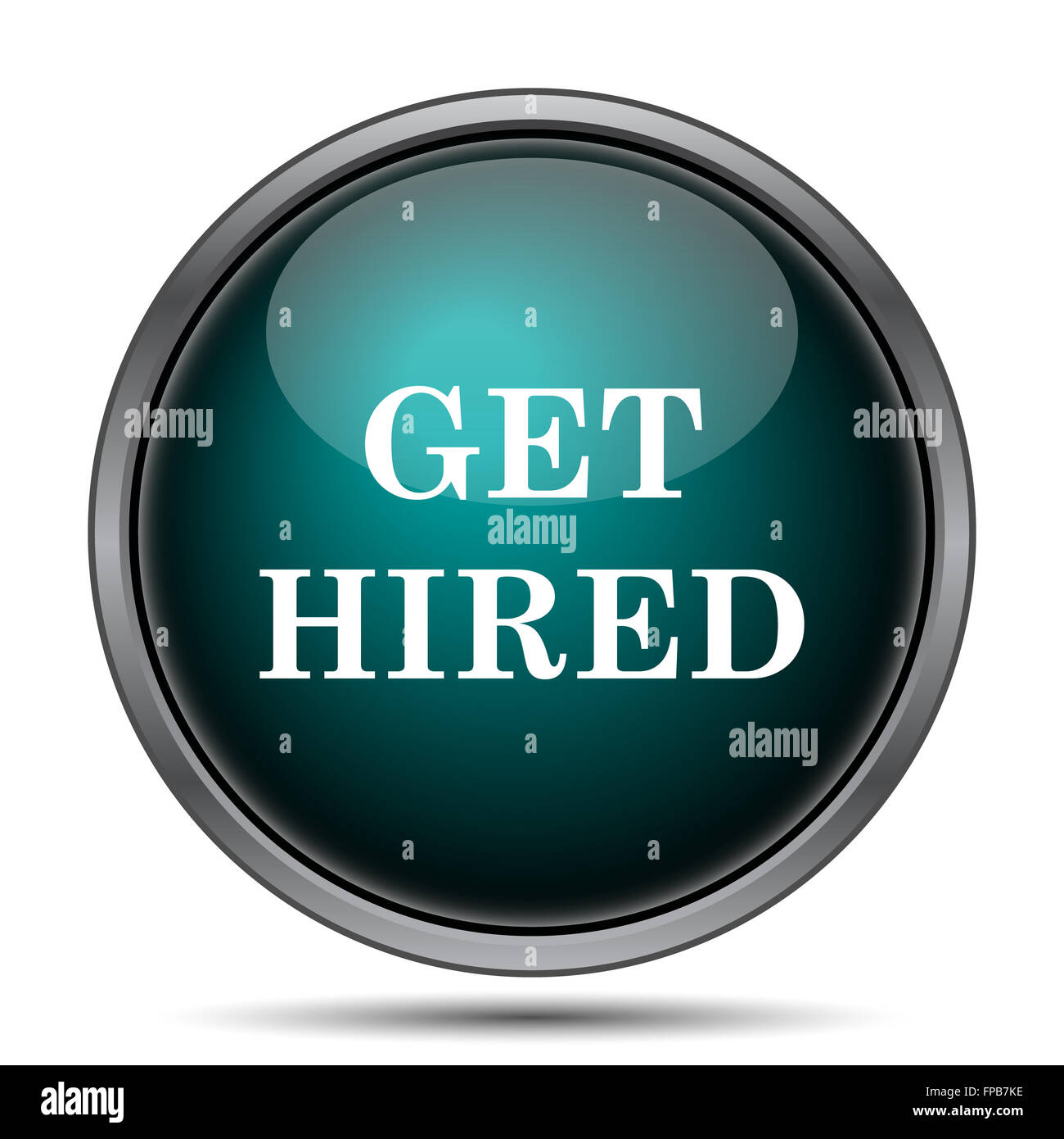 Get hired icon. Internet button on white background Stock Photo - Alamy
