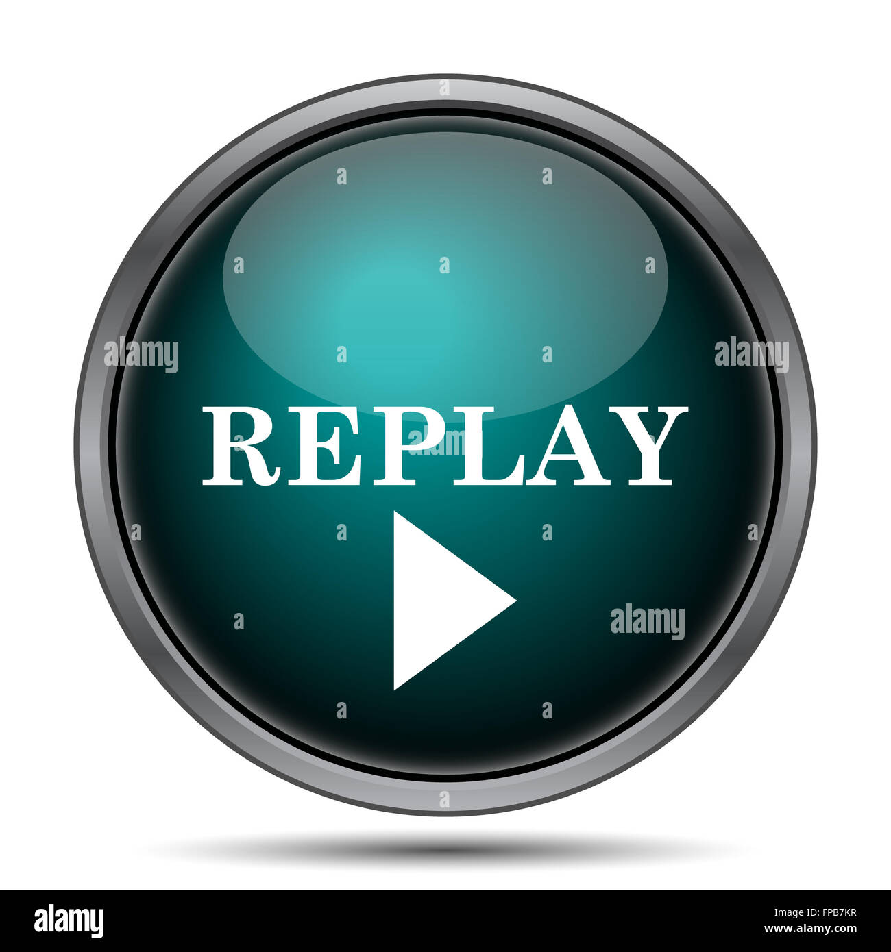 Replay icon. Internet button on white background Stock Photo - Alamy