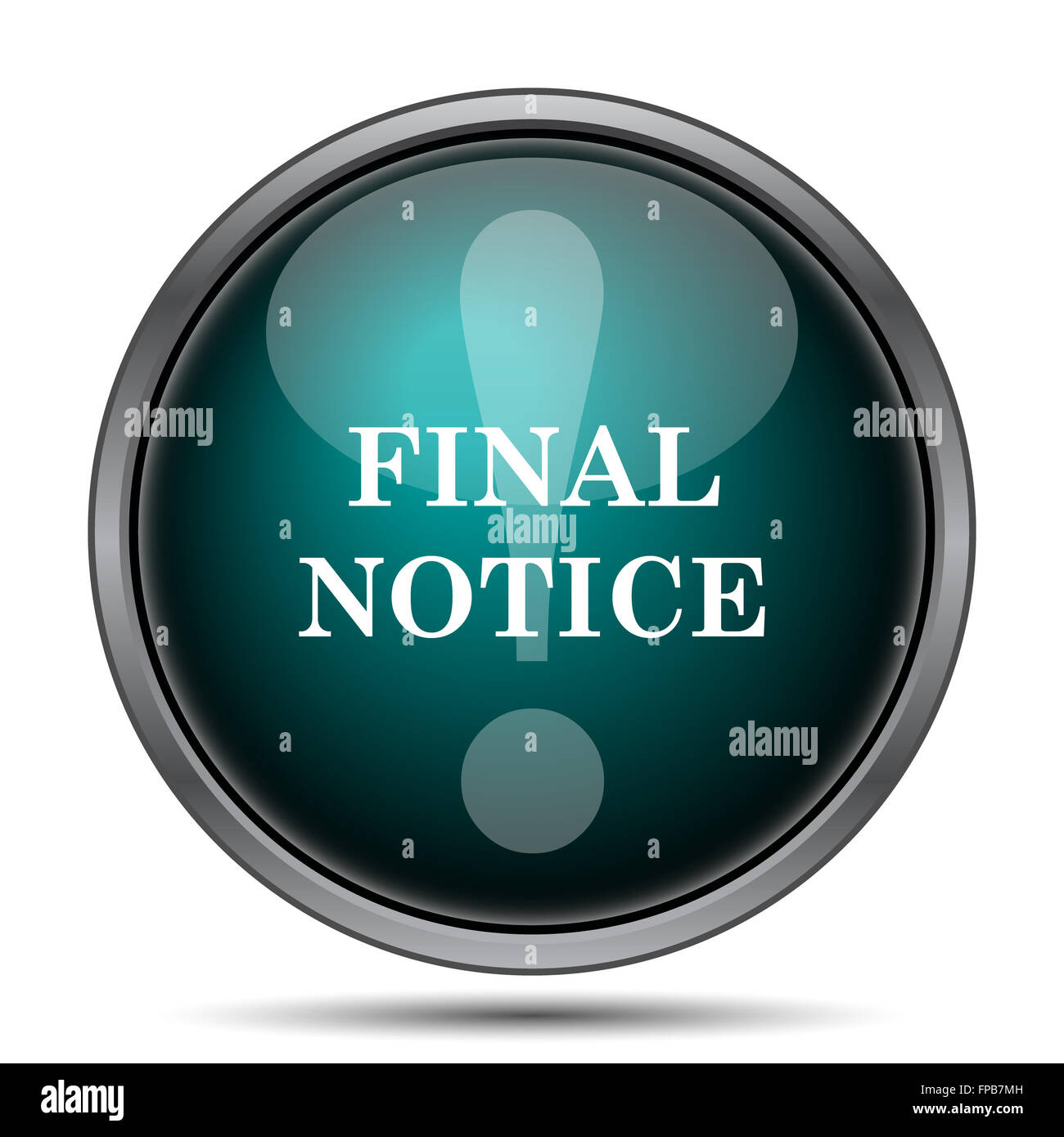 Final notice icon. Internet button on white background Stock Photo - Alamy