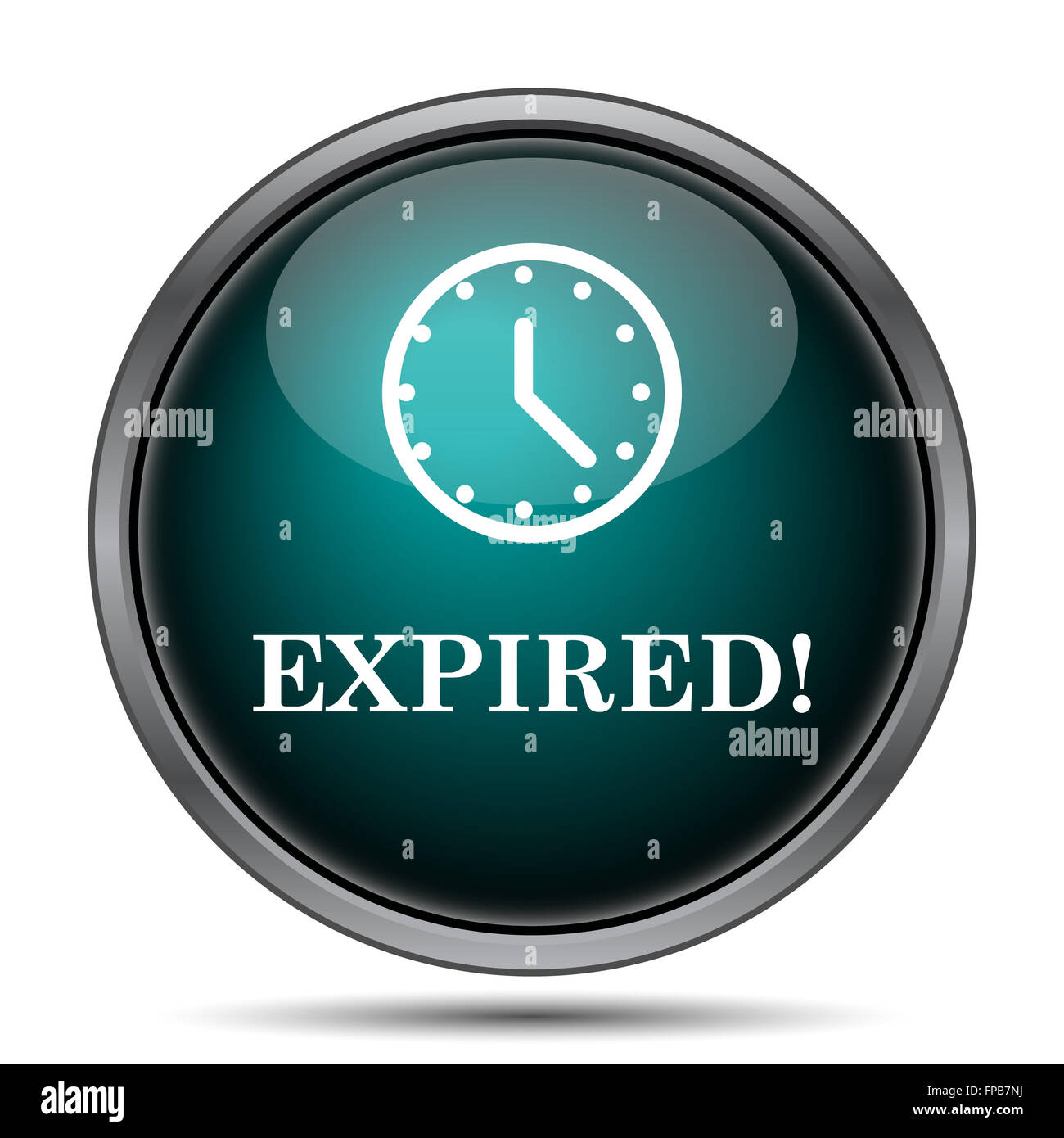 Expired icon. Internet button on white background Stock Photo - Alamy