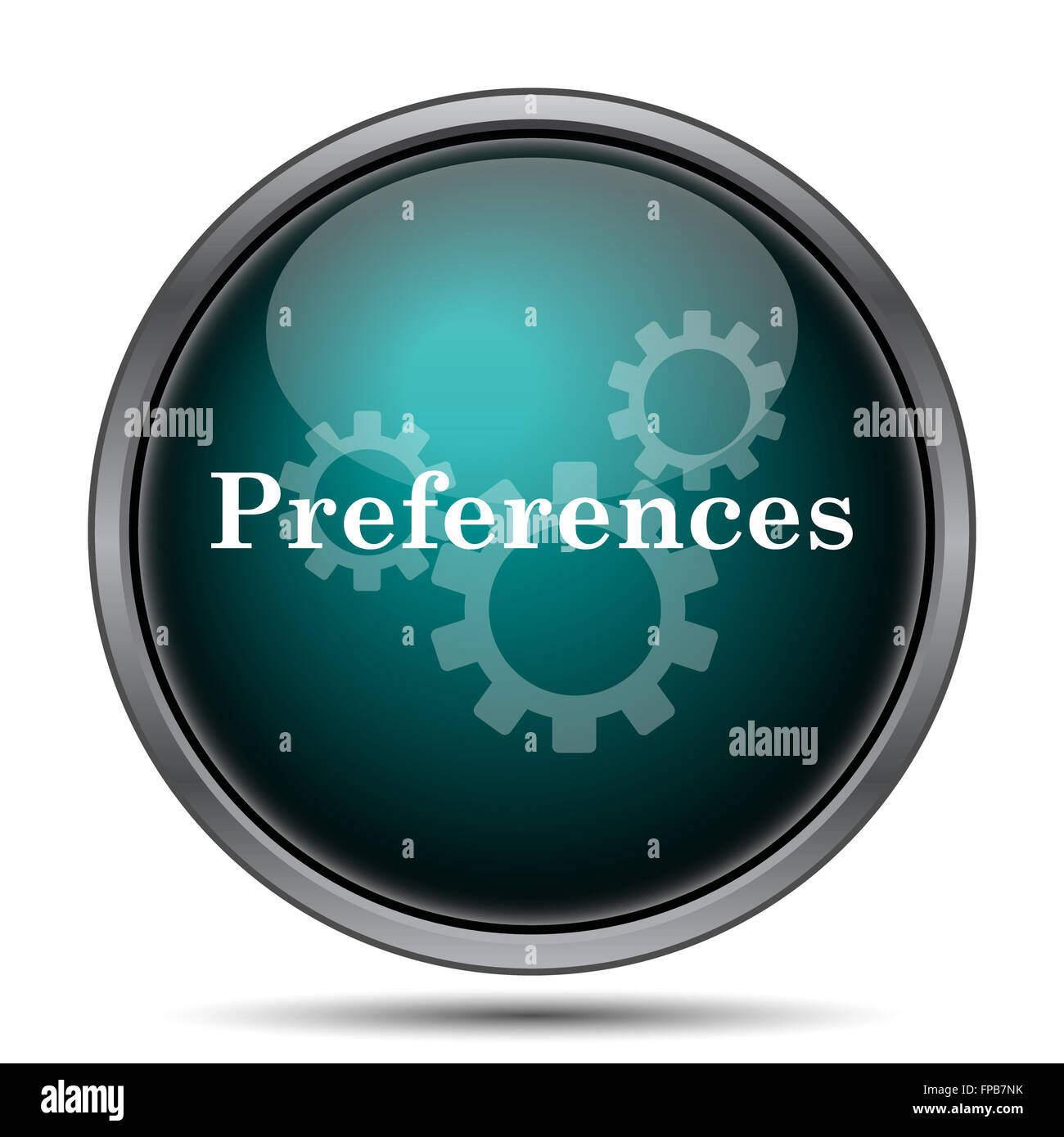 Preferences icon. Internet button on white background Stock Photo - Alamy