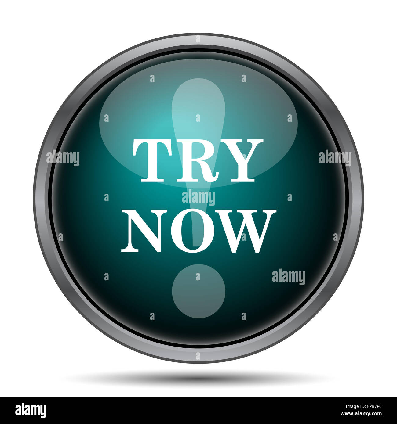 Try now icon. Internet button on white background Stock Photo - Alamy