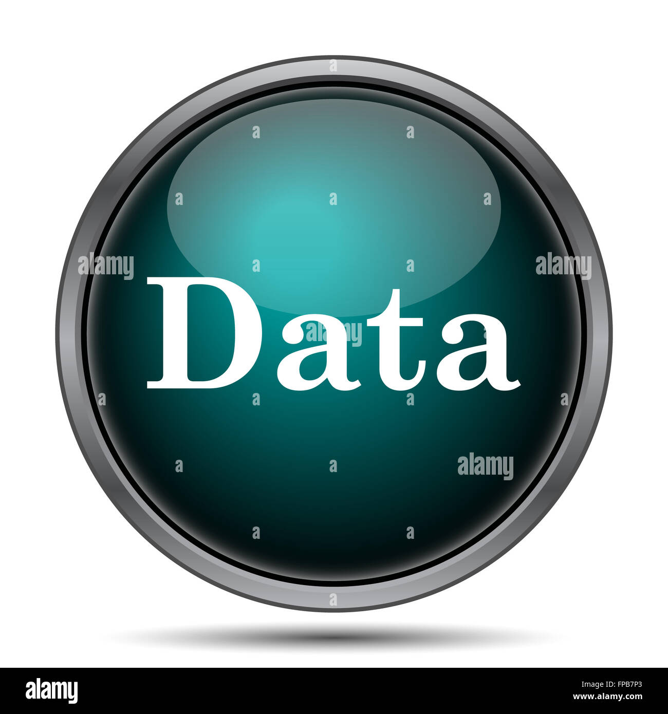 Data icon. Internet button on white background Stock Photo - Alamy