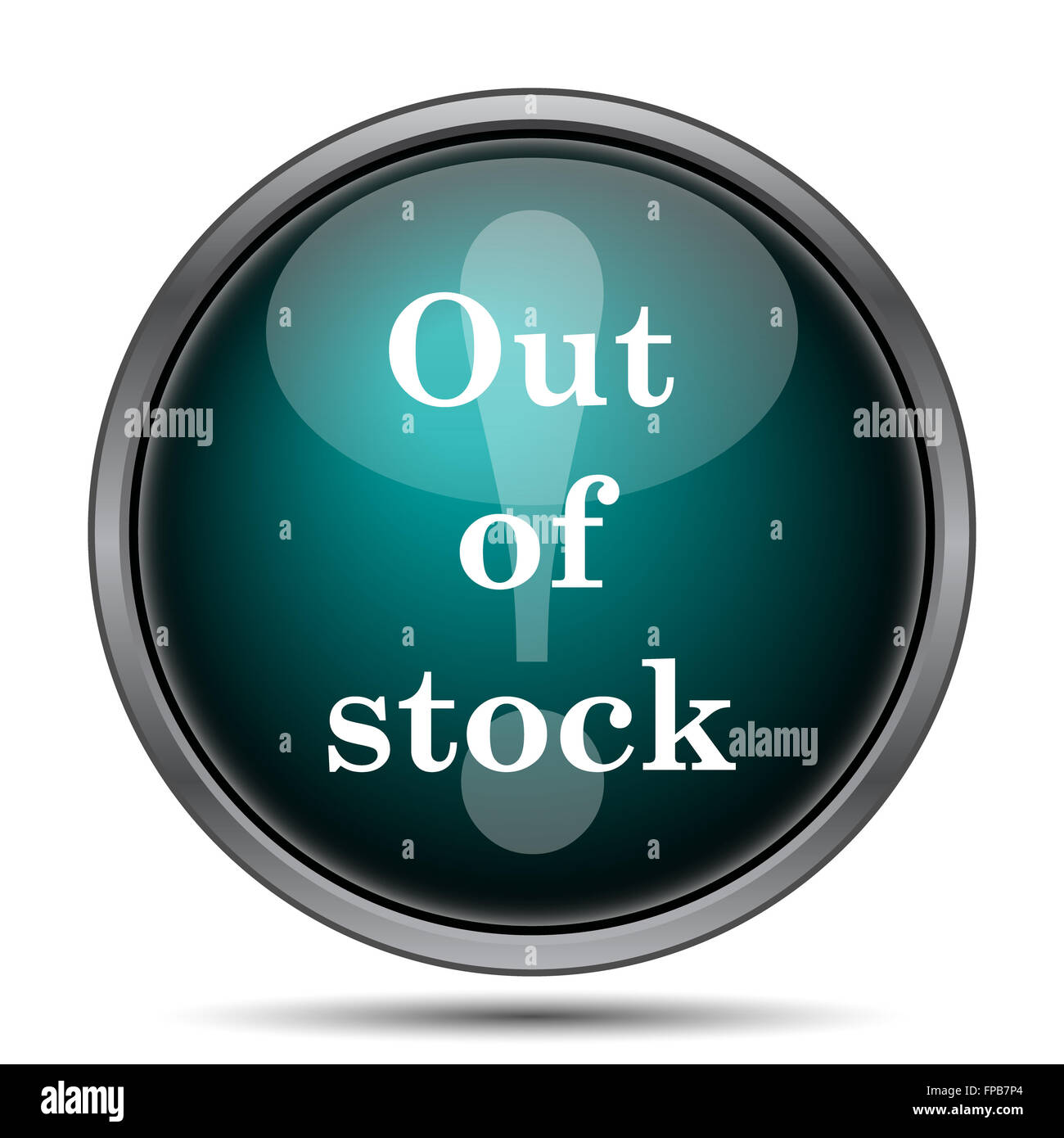 Out of stock icon. Internet button on white background Stock Photo - Alamy