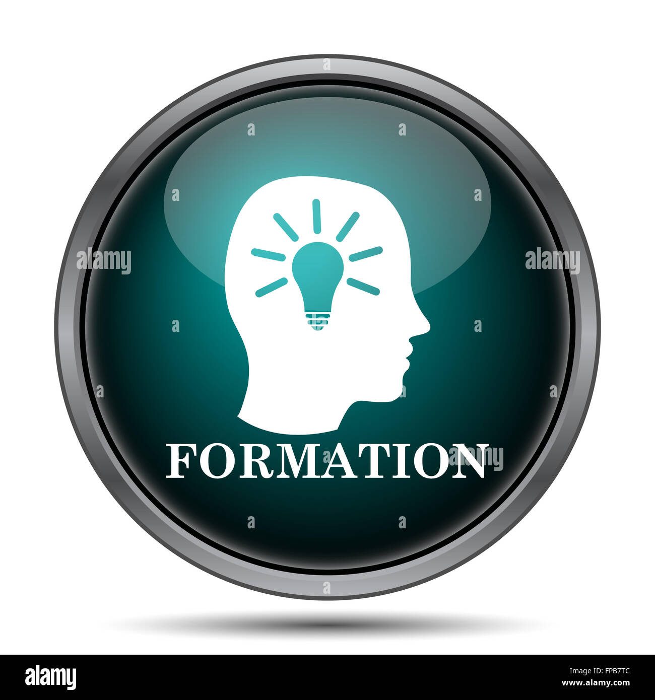 Formation icon. Internet button on white background Stock Photo - Alamy