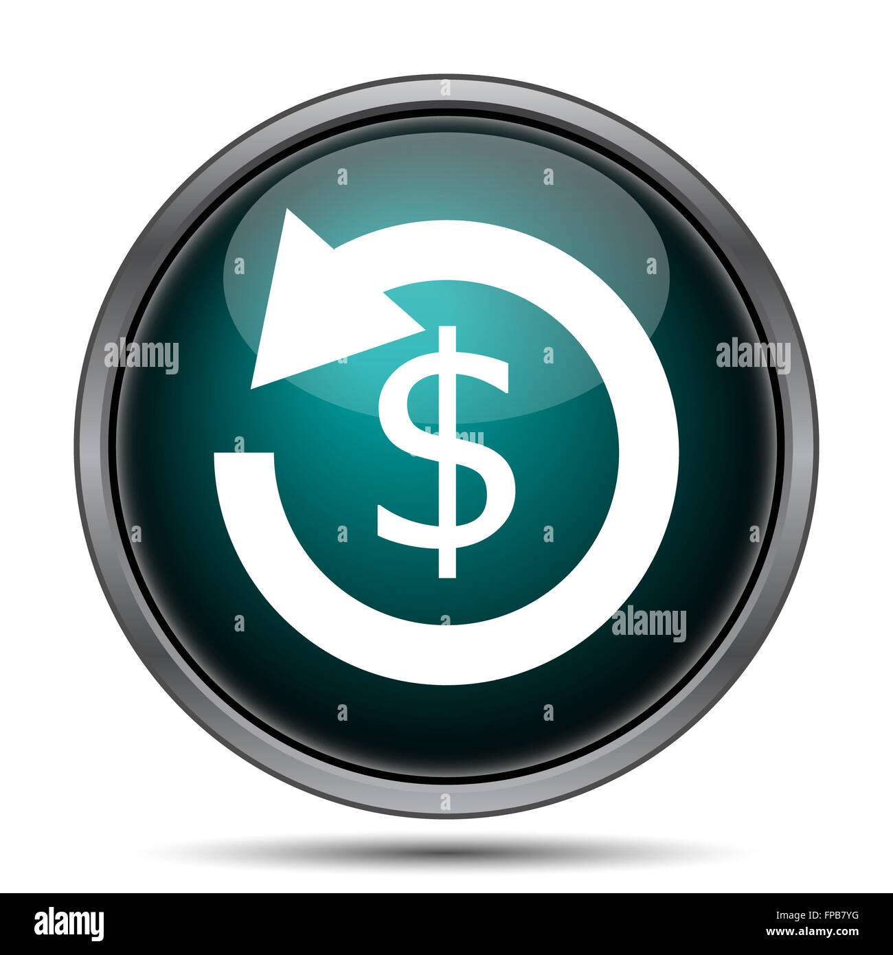 Refund icon. Internet button on white background Stock Photo - Alamy