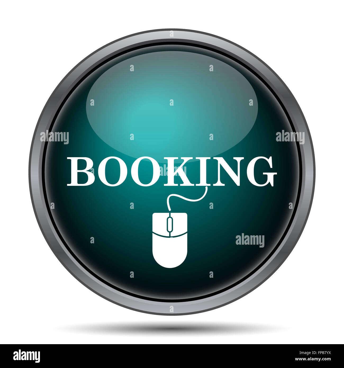Booking icon. Internet button on white background Stock Photo - Alamy