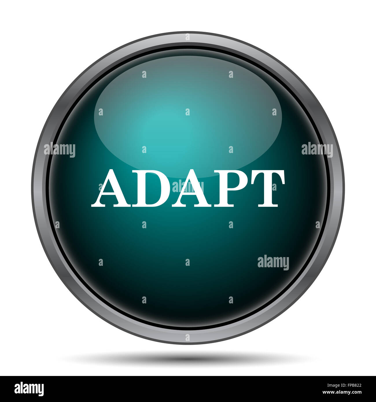 Adapt icon. Internet button on white background Stock Photo - Alamy