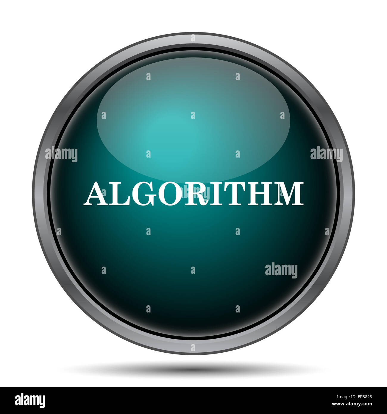 Algorithm icon. Internet button on white background Stock Photo - Alamy