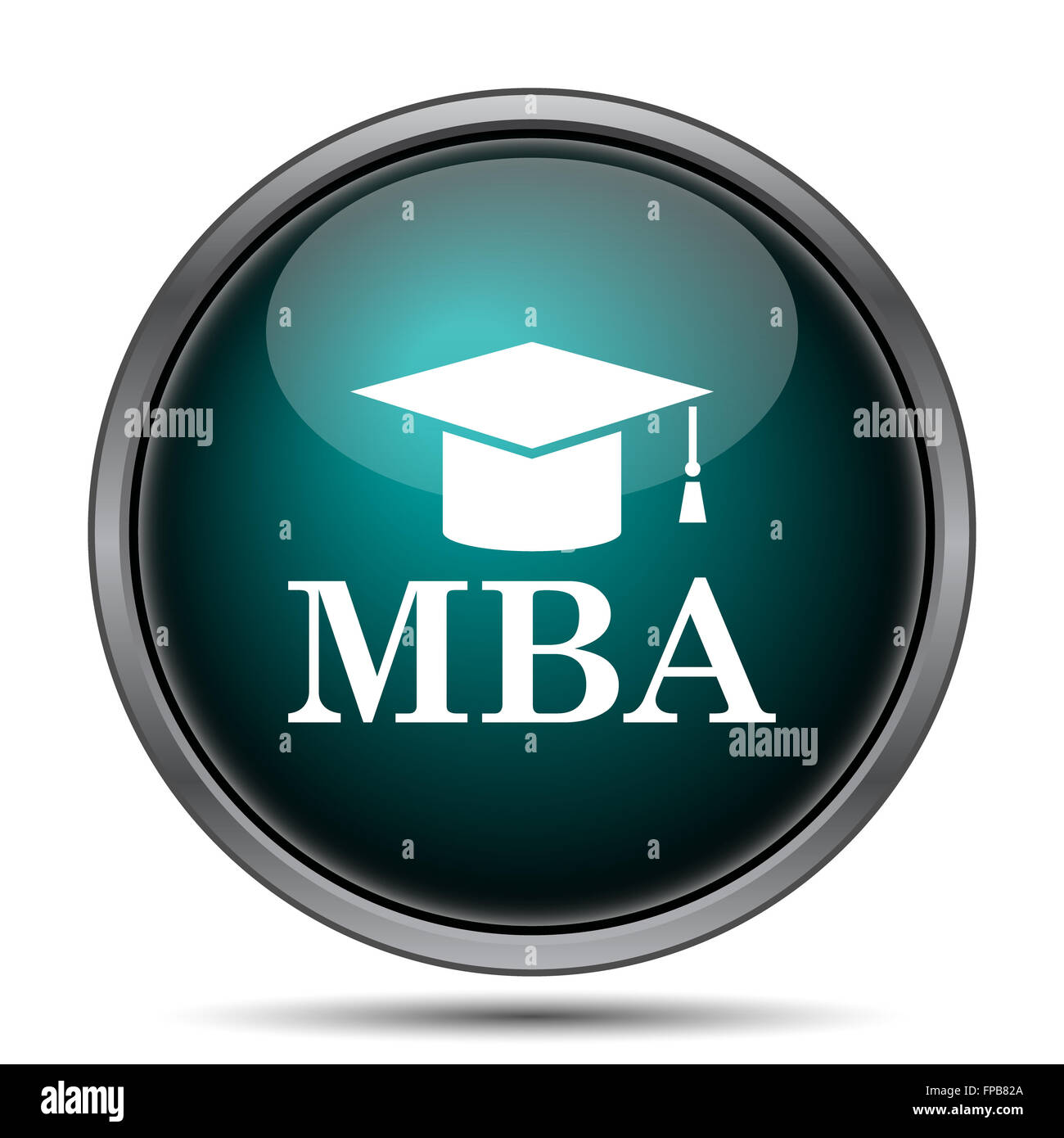 MBA icon. Internet button on white background Stock Photo - Alamy