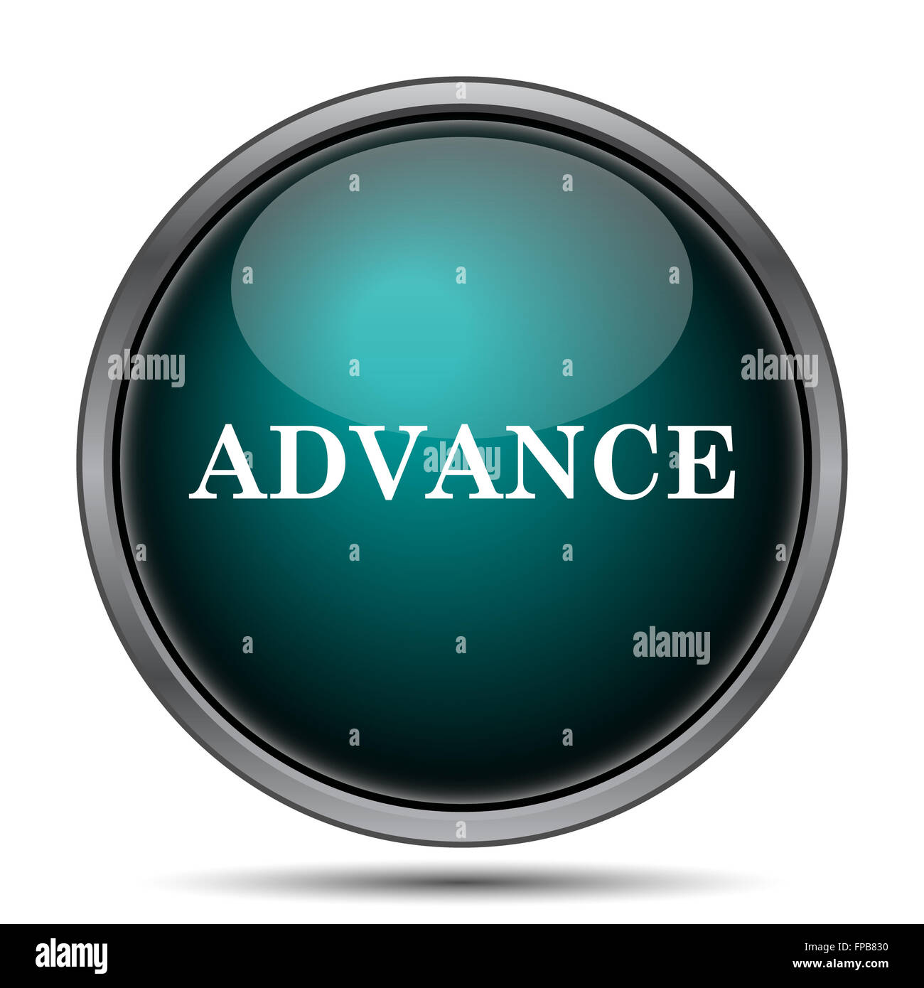 Advance icon. Internet button on white background Stock Photo - Alamy