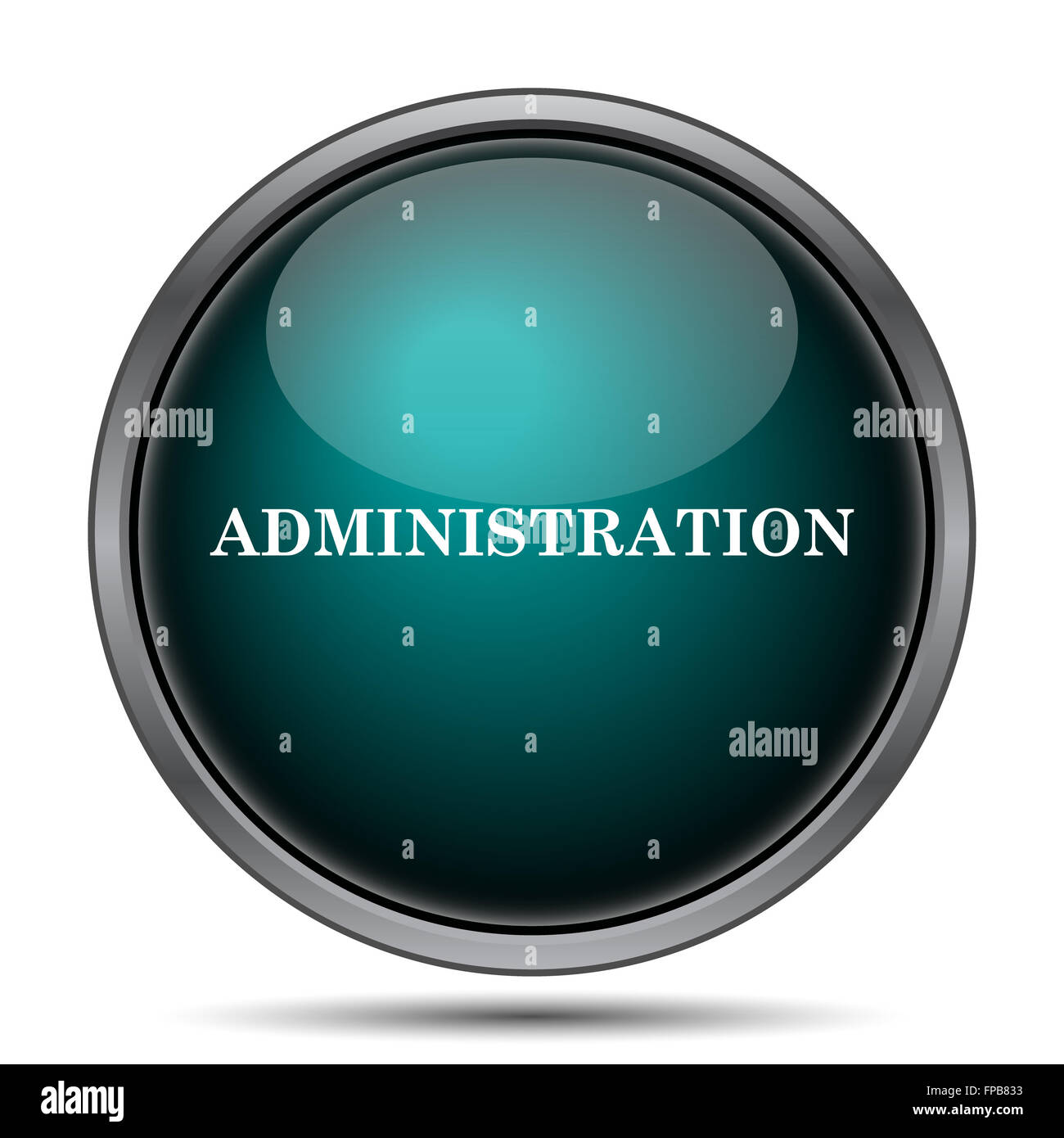 Administration icon. Internet button on white background Stock Photo ...