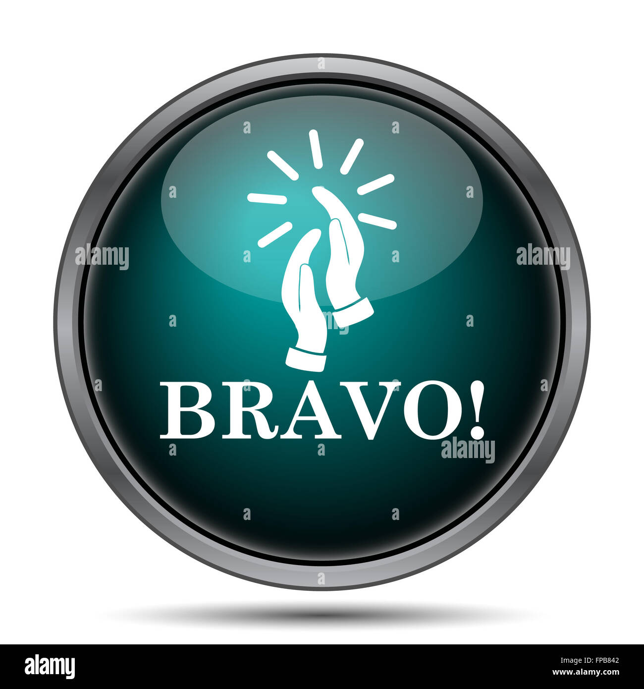Bravo icon. Internet button on white background Stock Photo - Alamy