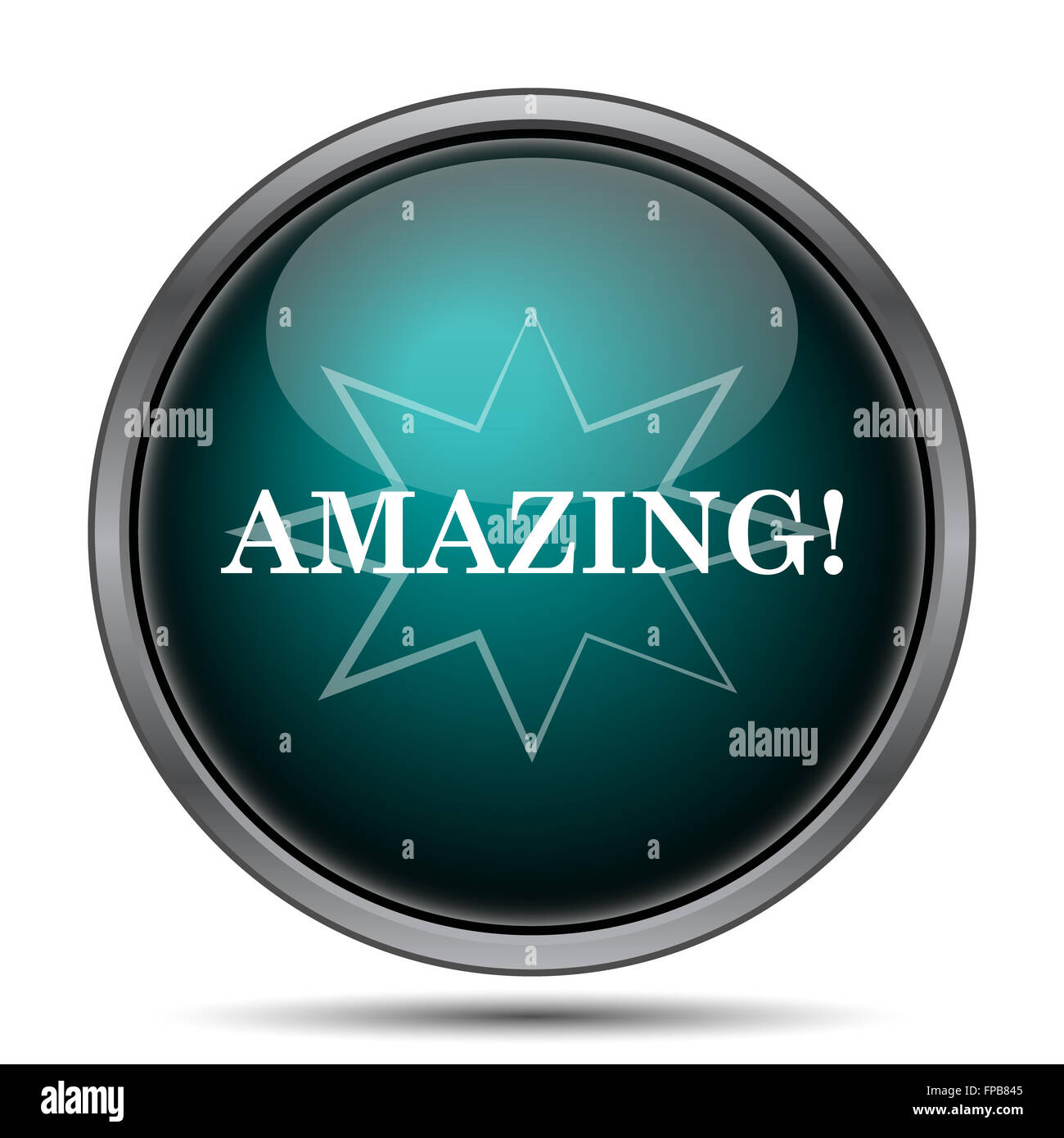 Amazing icon. Internet button on white background Stock Photo - Alamy