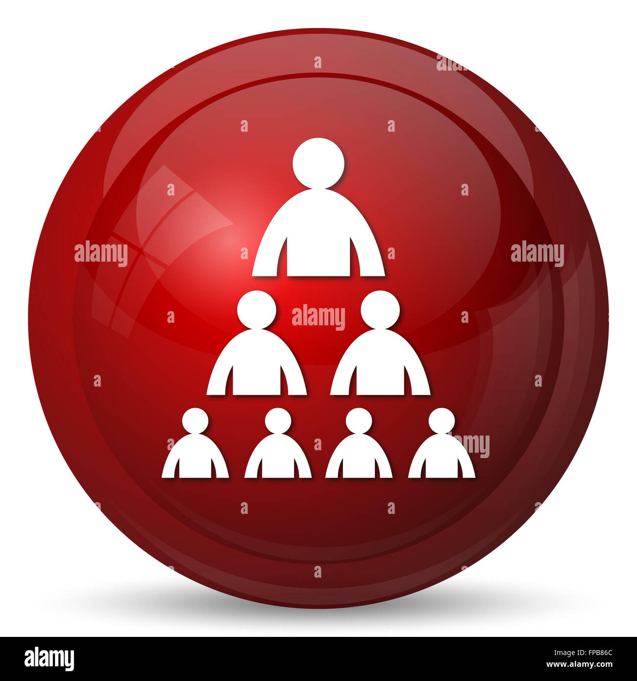 Organizational chart with people icon. Internet button on white ...