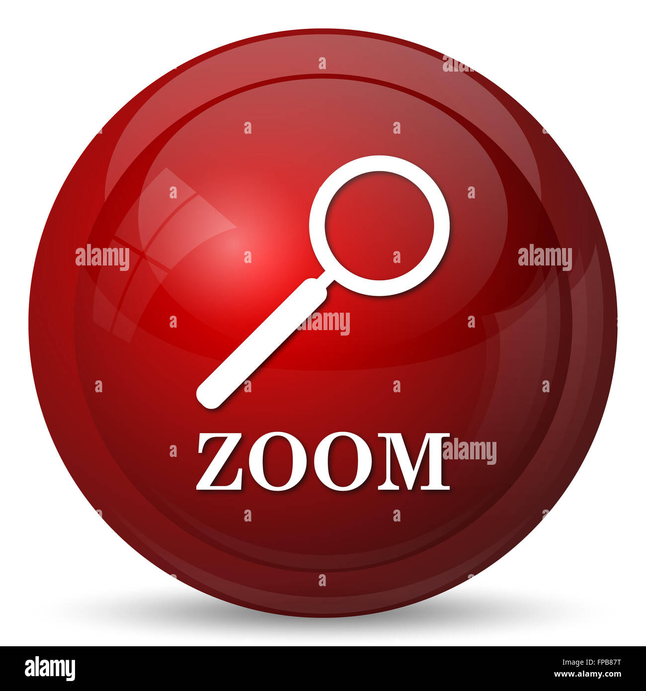 Zoom with loupe icon. Internet button on white background Stock Photo ...