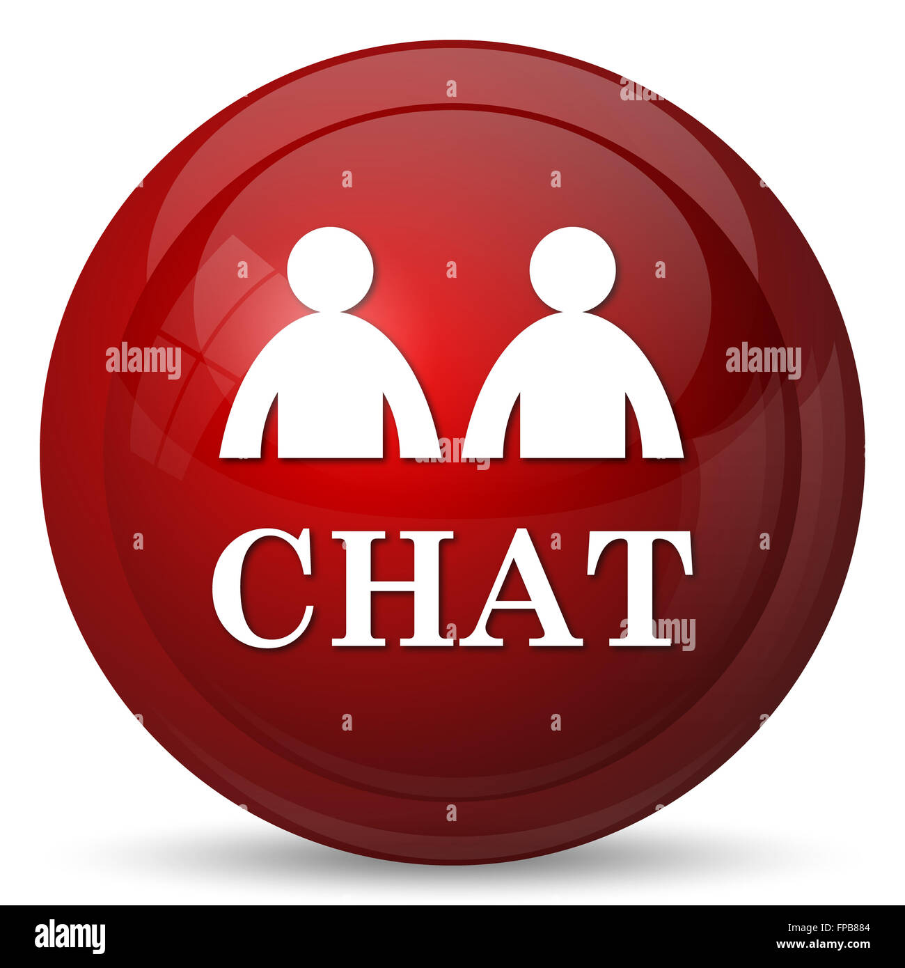 Chat icon. Internet button on white background Stock Photo - Alamy