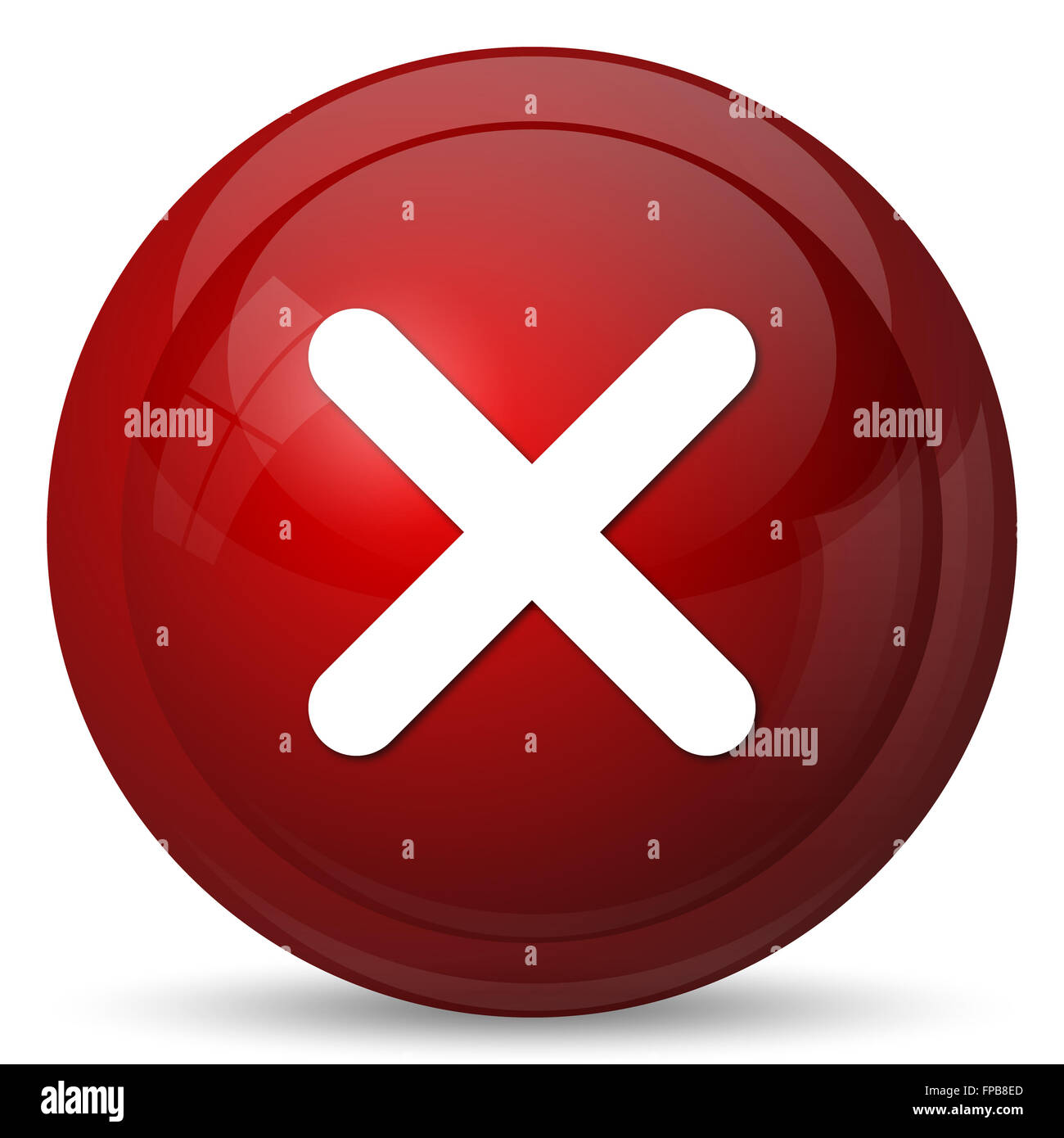 X close icon. Internet button on white background Stock Photo - Alamy