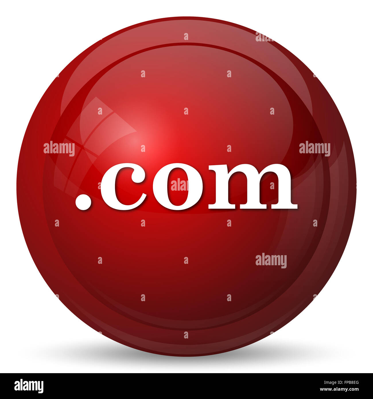 .com icon. Internet button on white background Stock Photo - Alamy