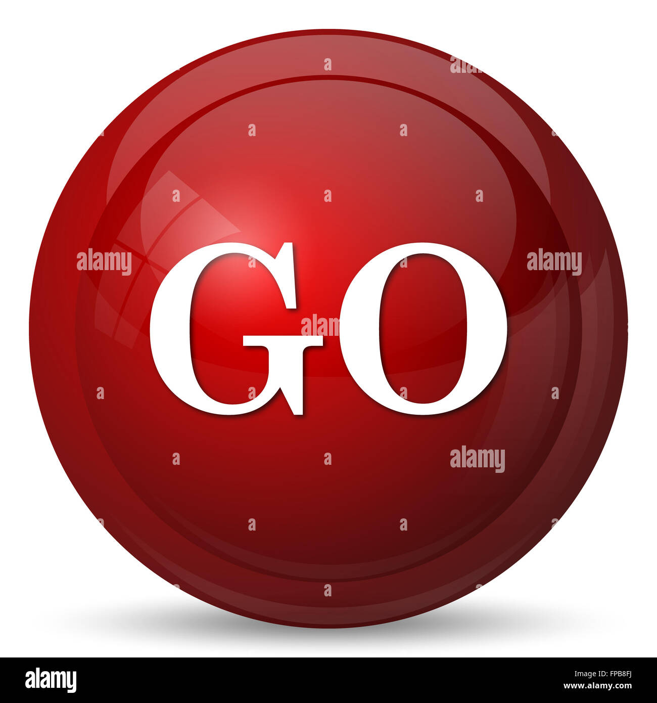 GO icon. Internet button on white background Stock Photo - Alamy