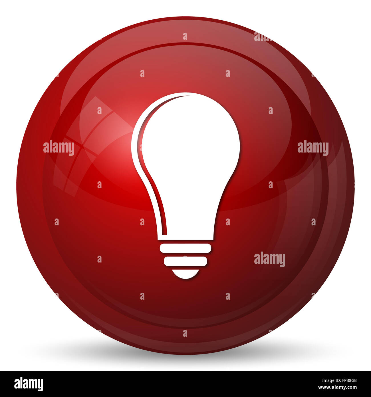Light bulb - idea icon. Internet button on white background Stock Photo ...
