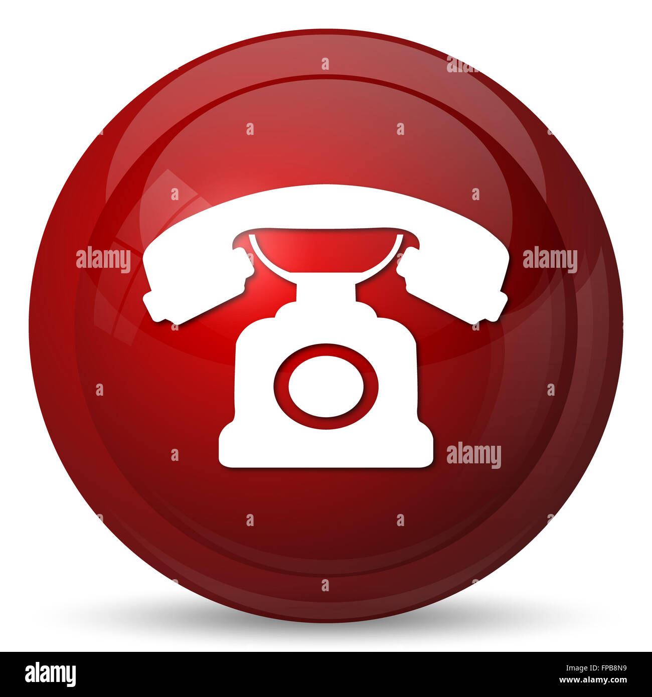 Phone icon. Internet button on white background Stock Photo - Alamy