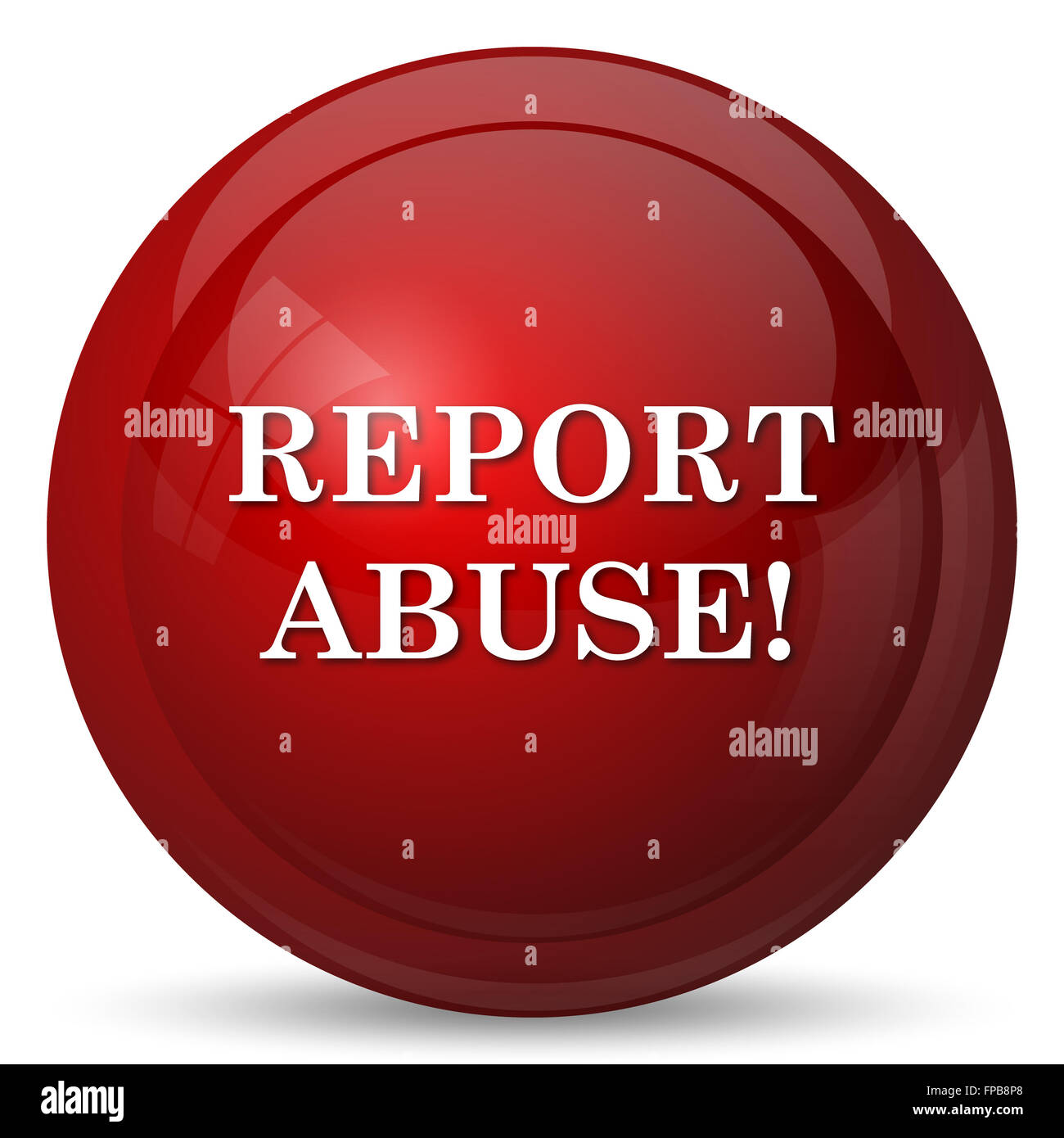 Report abuse icon. Internet button on white background Stock Photo - Alamy