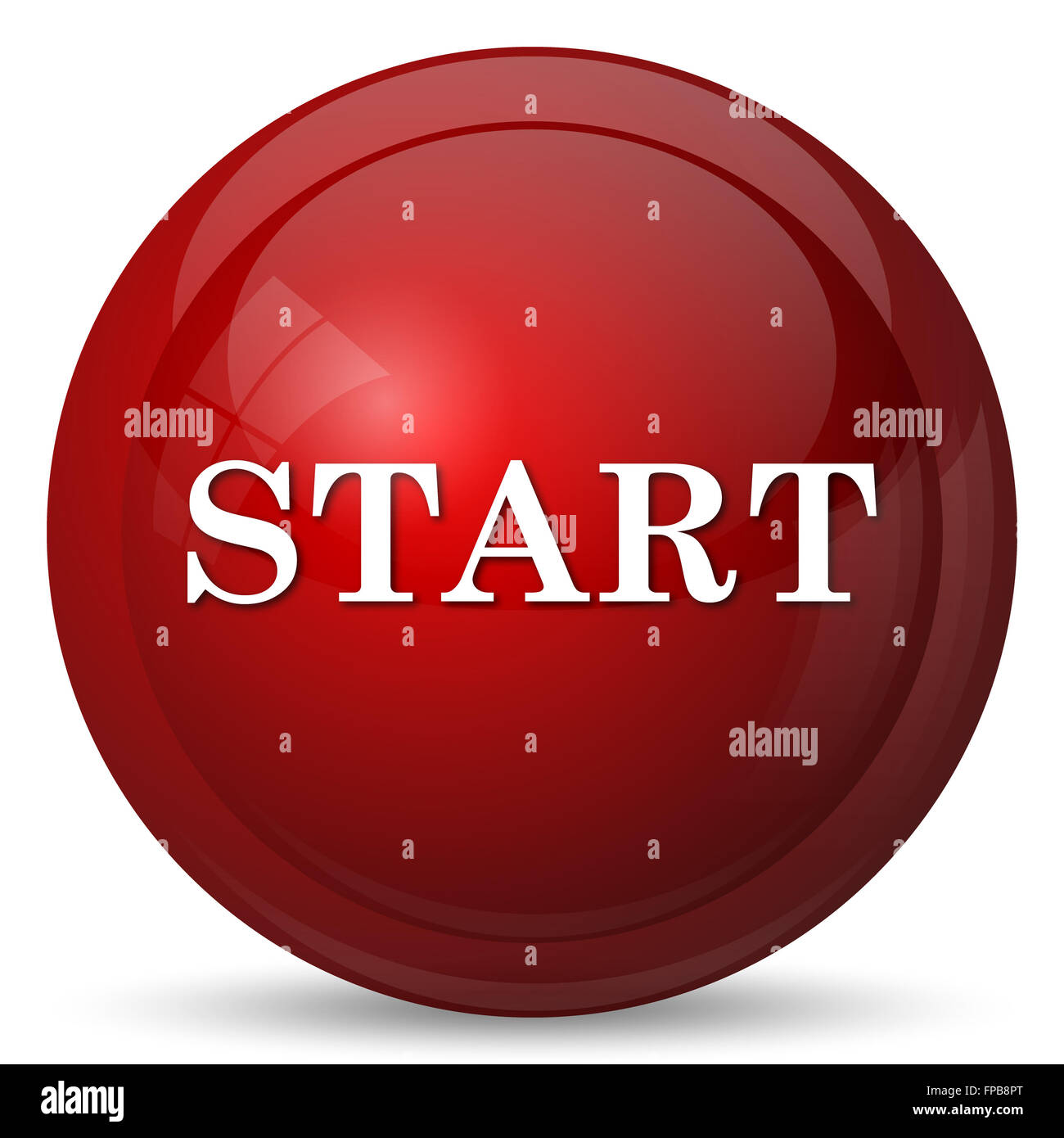 Start icon. Internet button on white background Stock Photo - Alamy