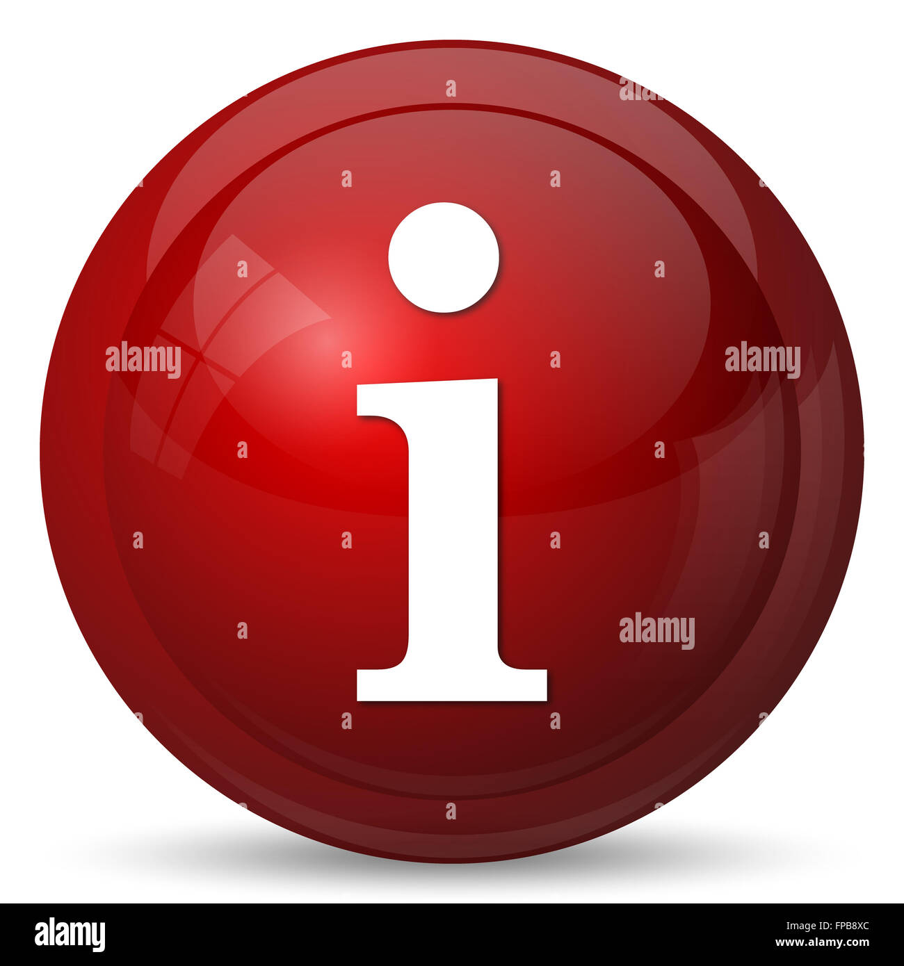 Info icon. Internet button on white background Stock Photo - Alamy