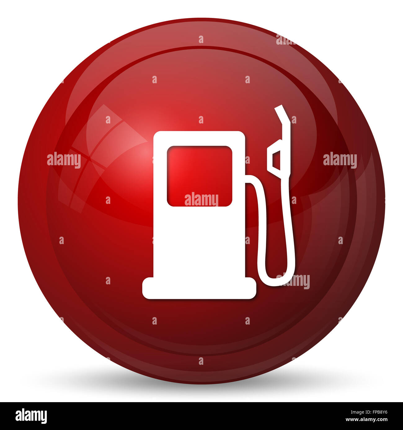 Gas pump icon. Internet button on white background Stock Photo - Alamy