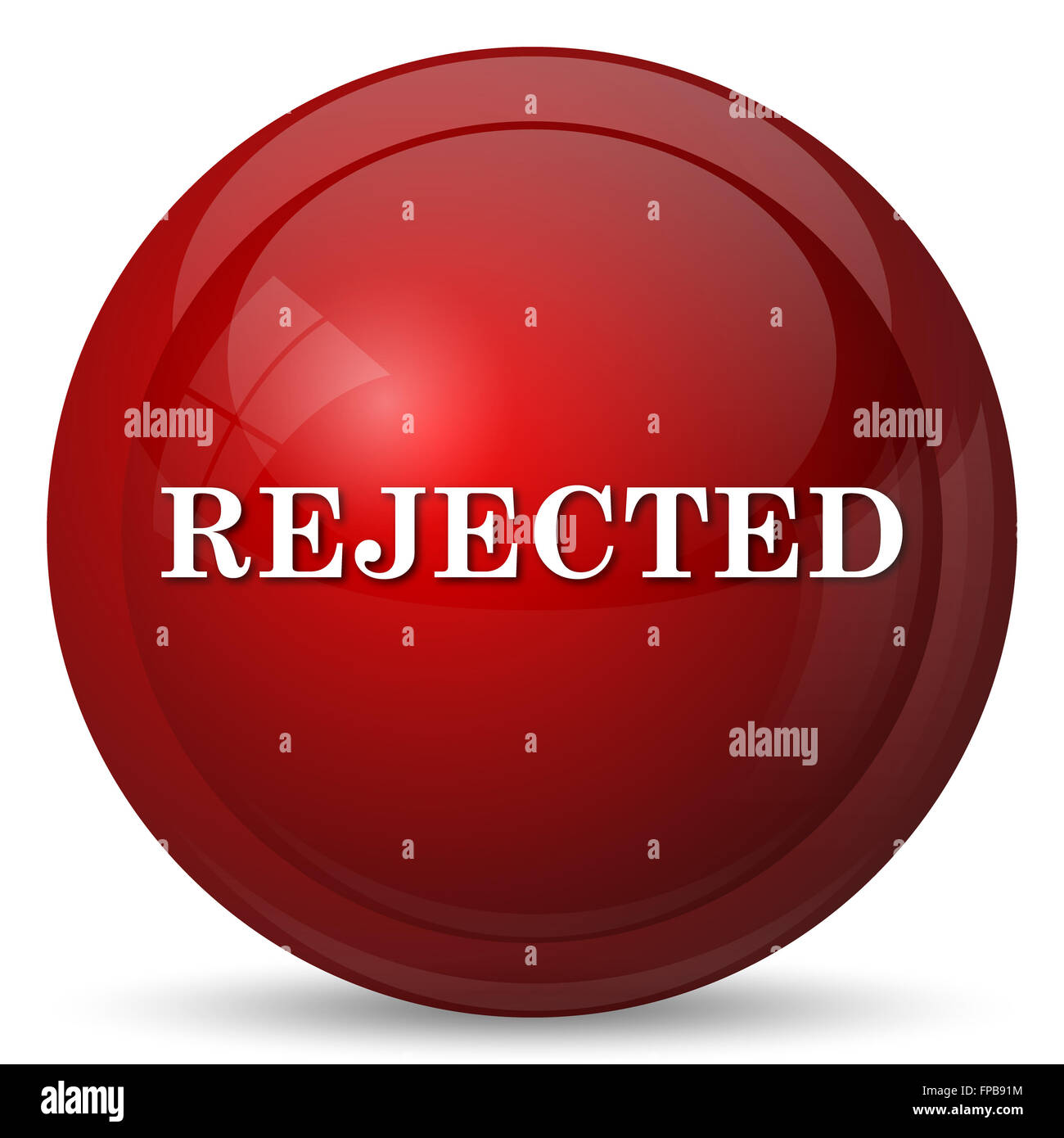 Rejected icon. Internet button on white background Stock Photo - Alamy