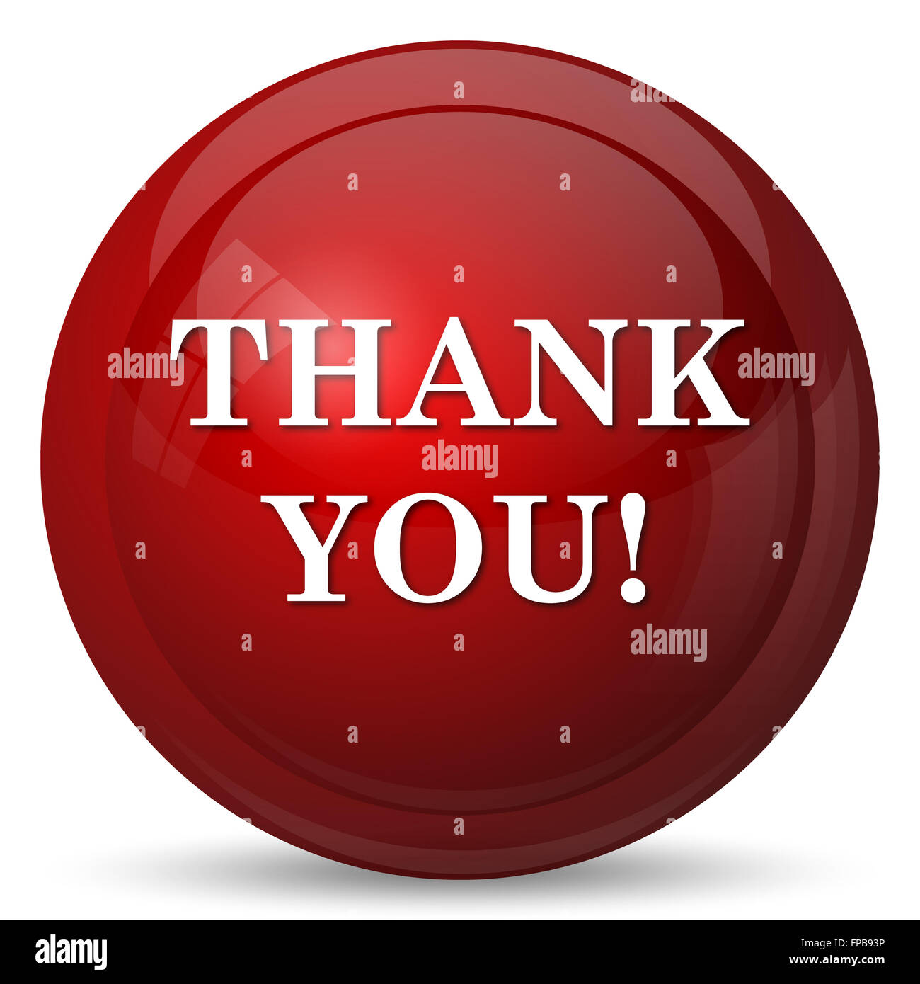 Thank you icon. Internet button on white background Stock Photo - Alamy