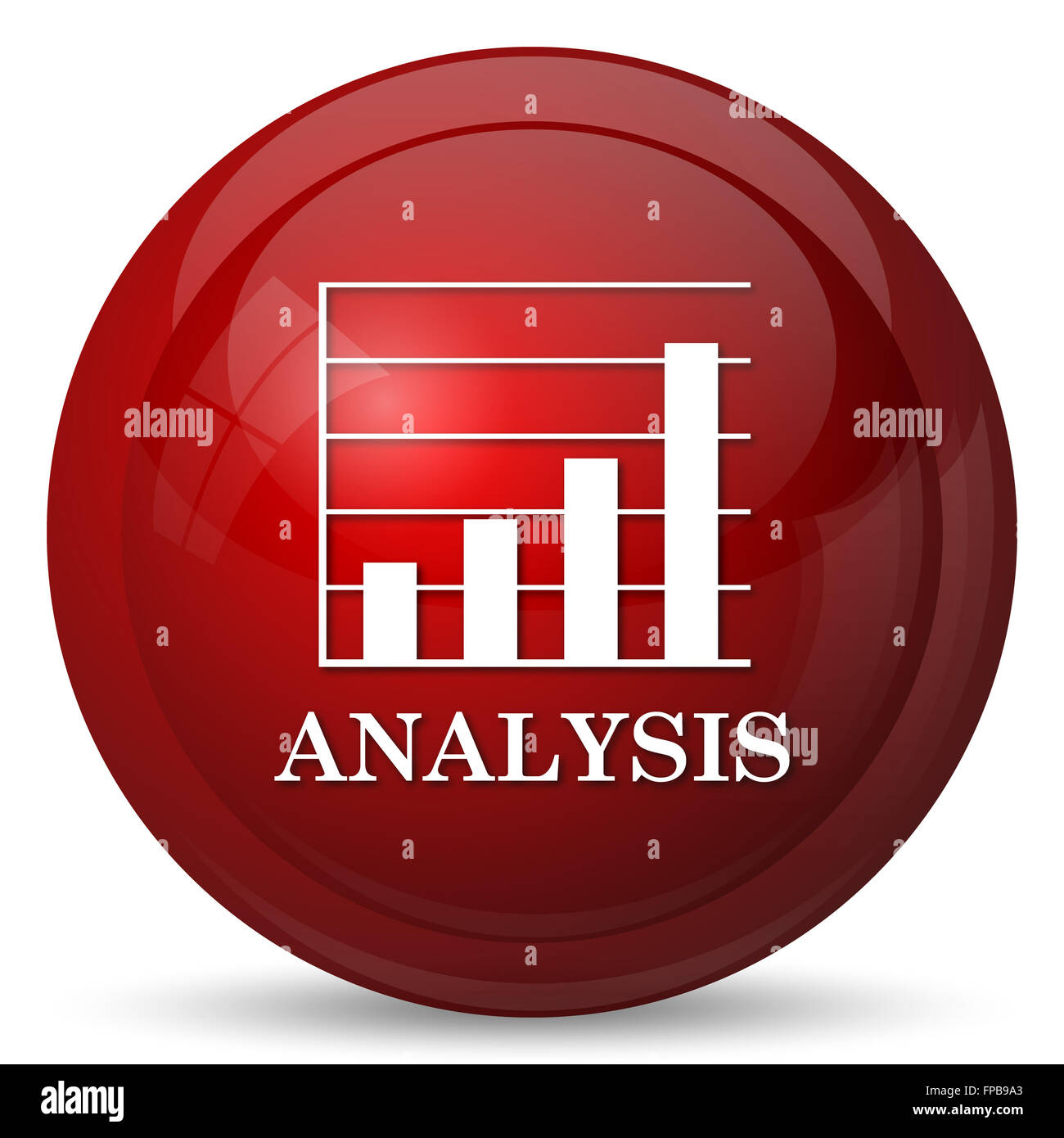 Analysis icon. Internet button on white background Stock Photo - Alamy