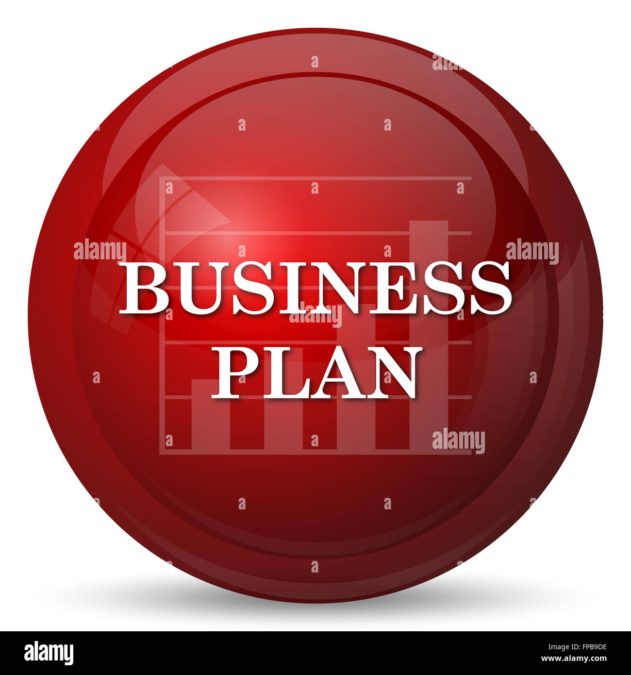 Business plan icon. Internet button on white background Stock Photo - Alamy