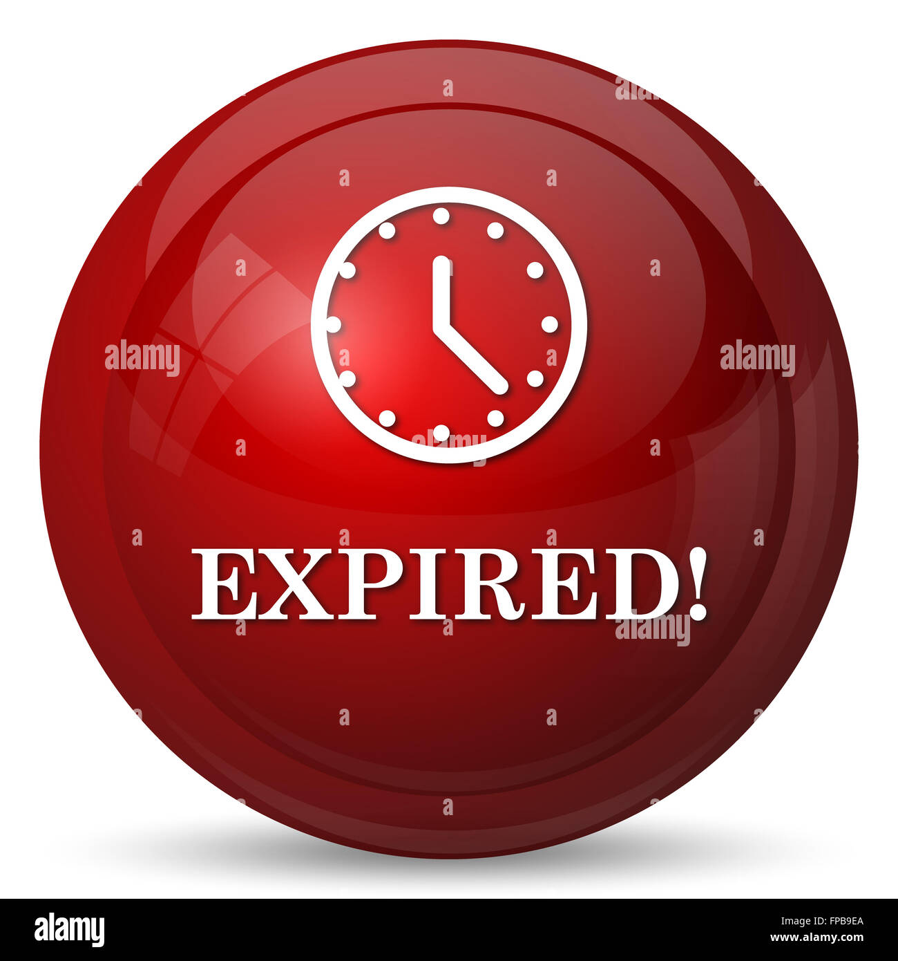 Expired icon. Internet button on white background Stock Photo - Alamy