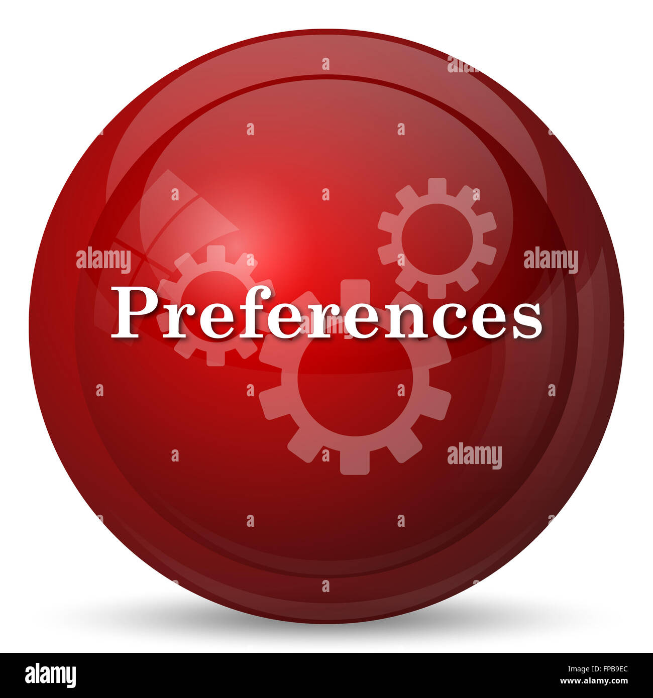 Preferences icon. Internet button on white background Stock Photo - Alamy