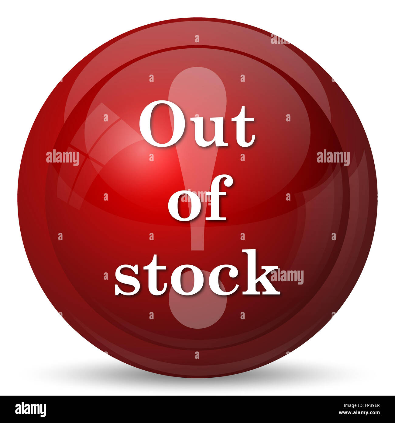 Out of stock icon. Internet button on white background Stock Photo - Alamy