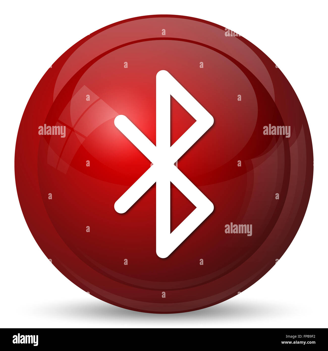 Bluetooth icon. Internet button on white background Stock Photo - Alamy