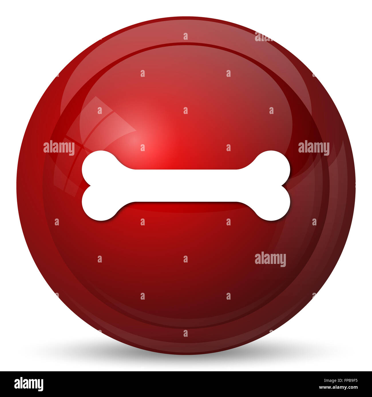 Bone icon. Internet button on white background Stock Photo - Alamy