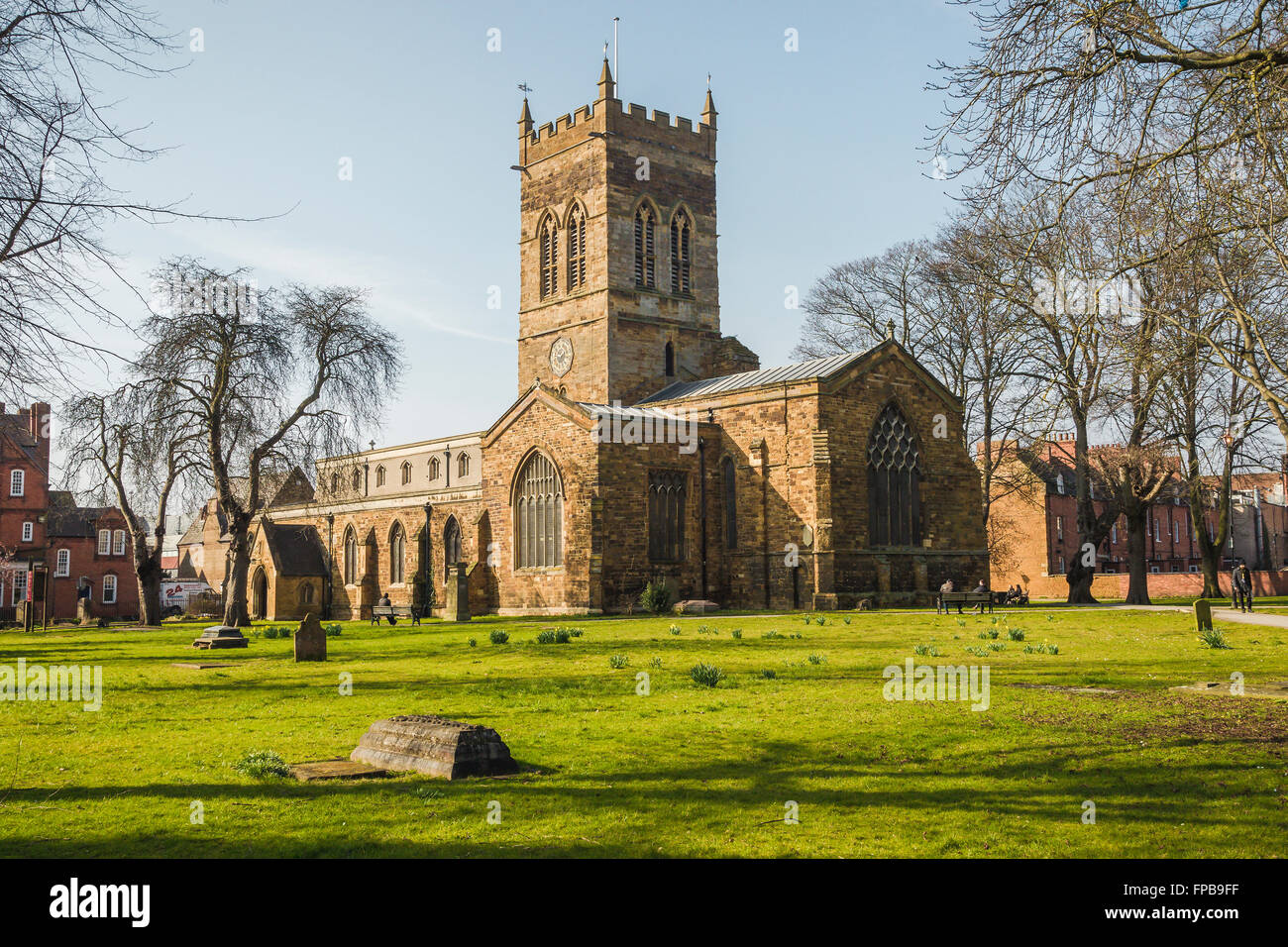 St Giles a medieval church in Northampton town centre Stock Photo - Alamy