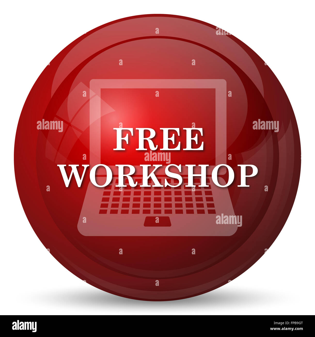 Free workshop icon. Internet button on white background Stock Photo - Alamy