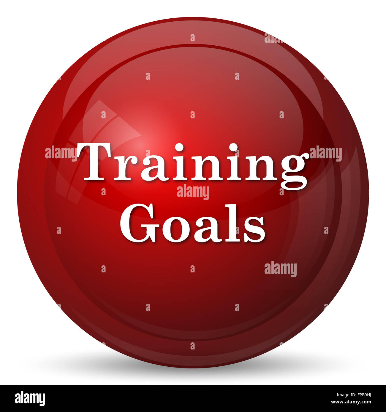 Training goals icon. Internet button on white background Stock Photo ...