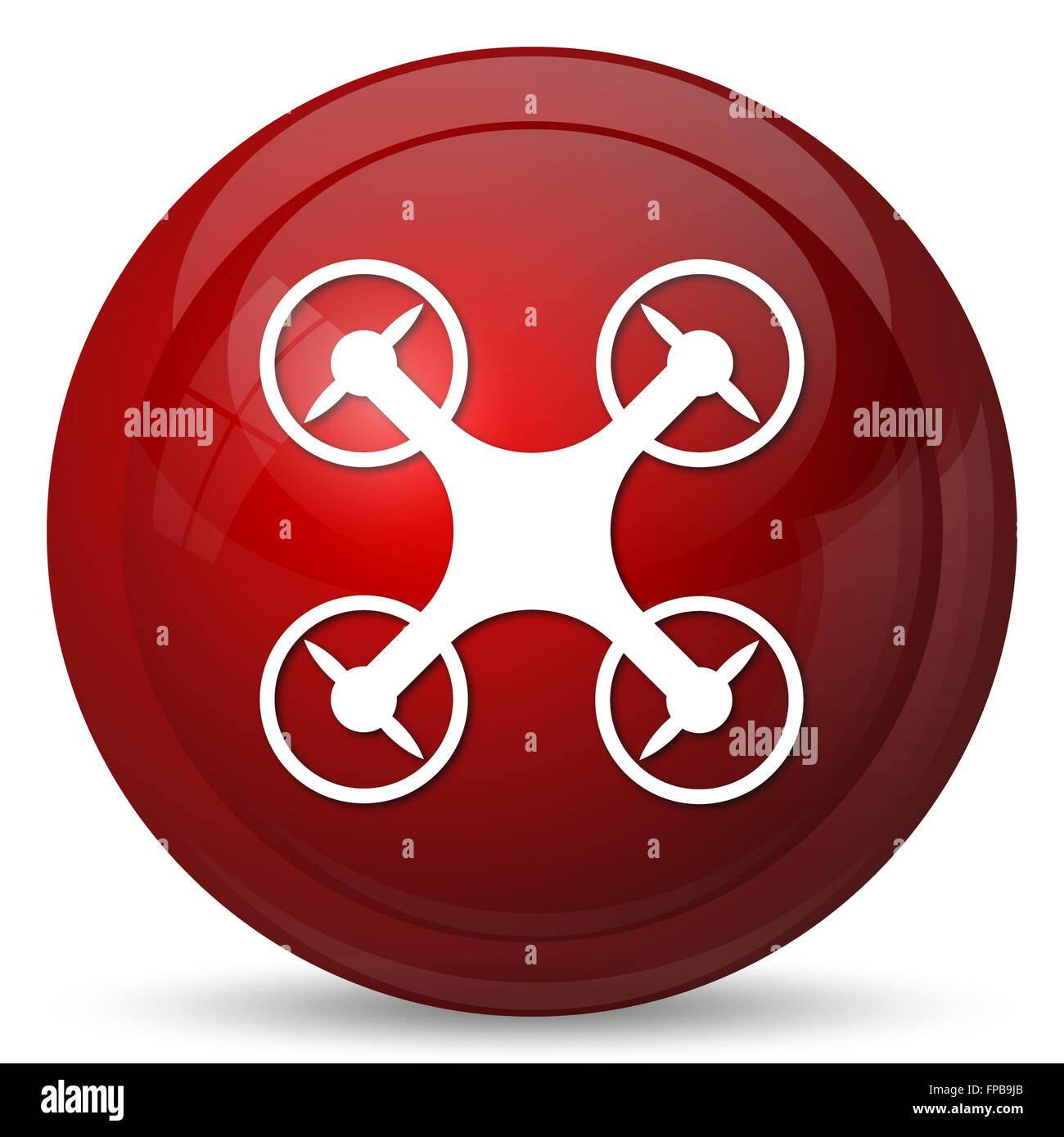 Drone icon. Internet button on white background Stock Photo - Alamy