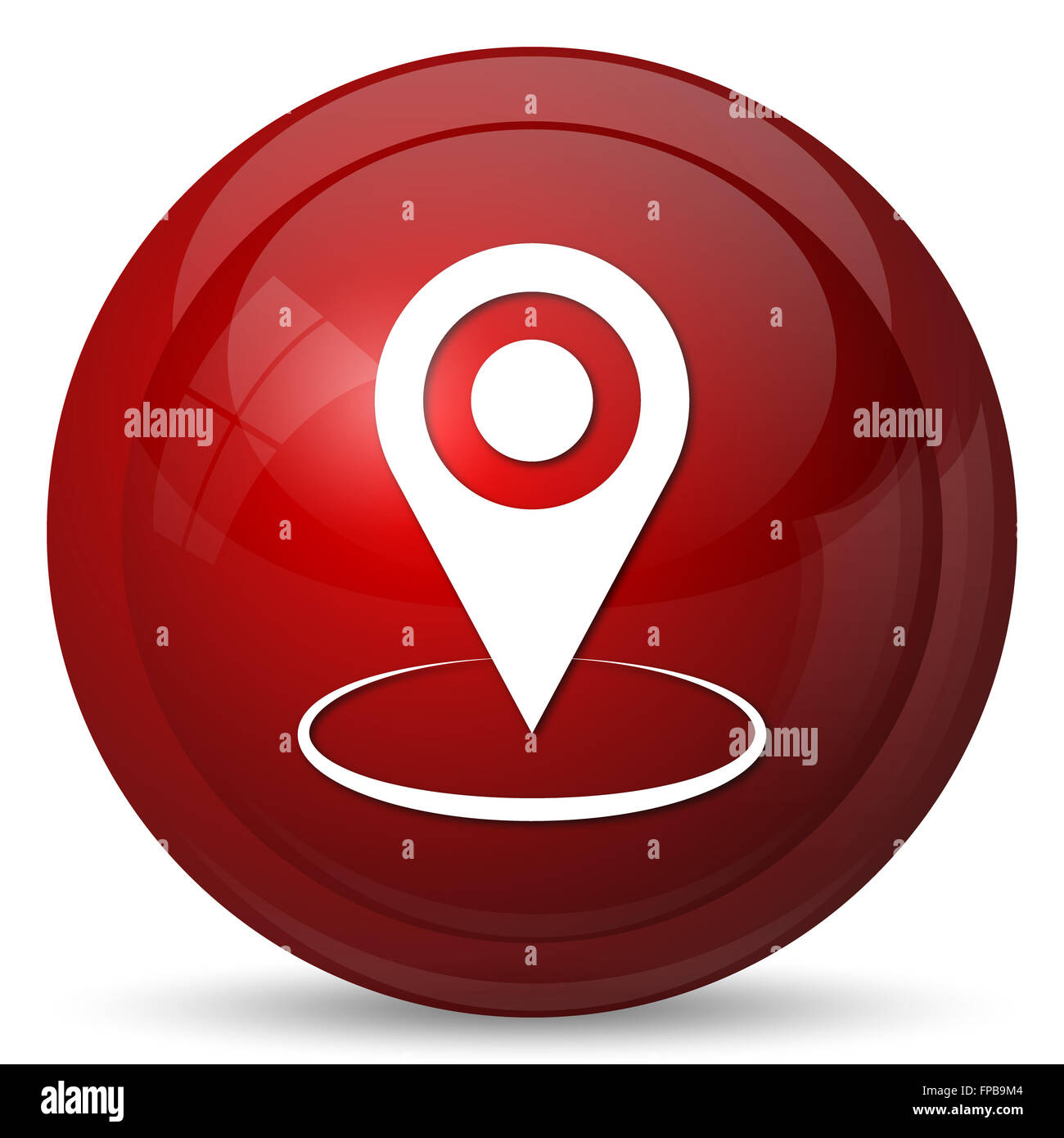 Pin location icon. Internet button on white background Stock Photo - Alamy