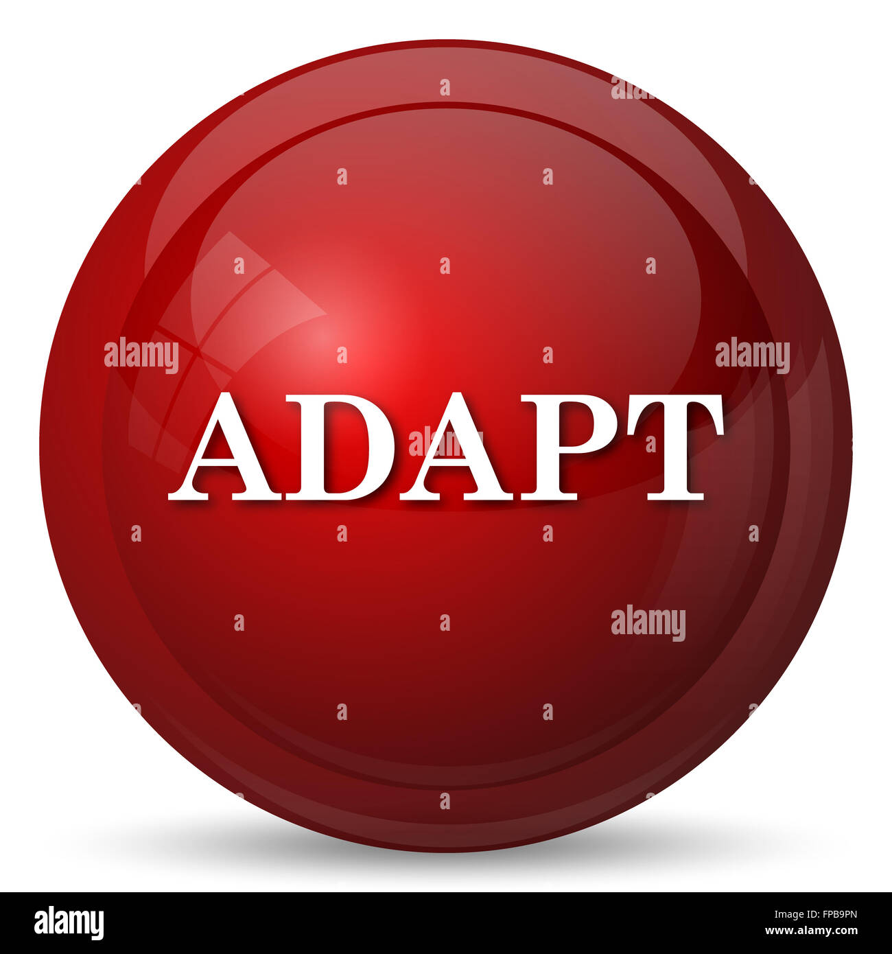 Adapt icon. Internet button on white background Stock Photo - Alamy