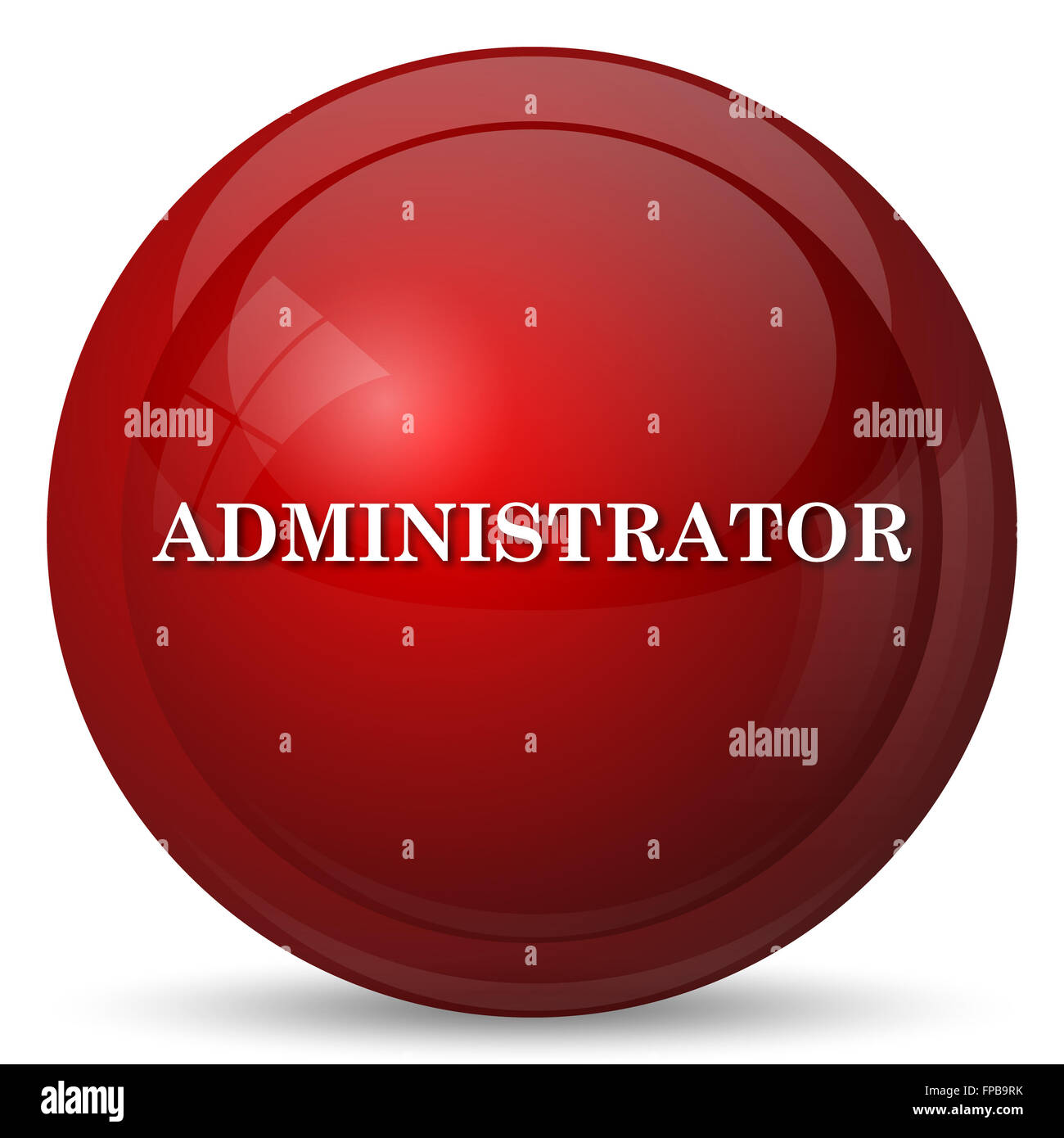 Administrator icon. Internet button on white background Stock Photo - Alamy