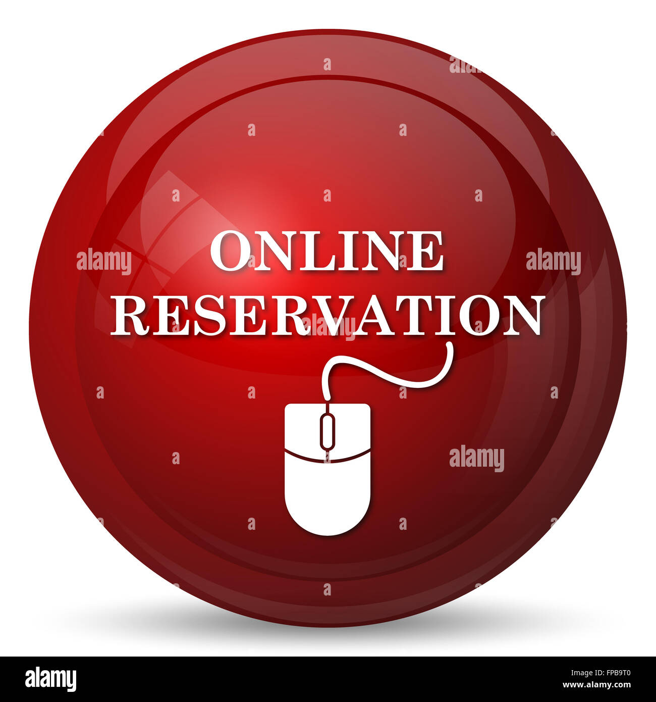 Online reservation icon. Internet button on white background Stock ...