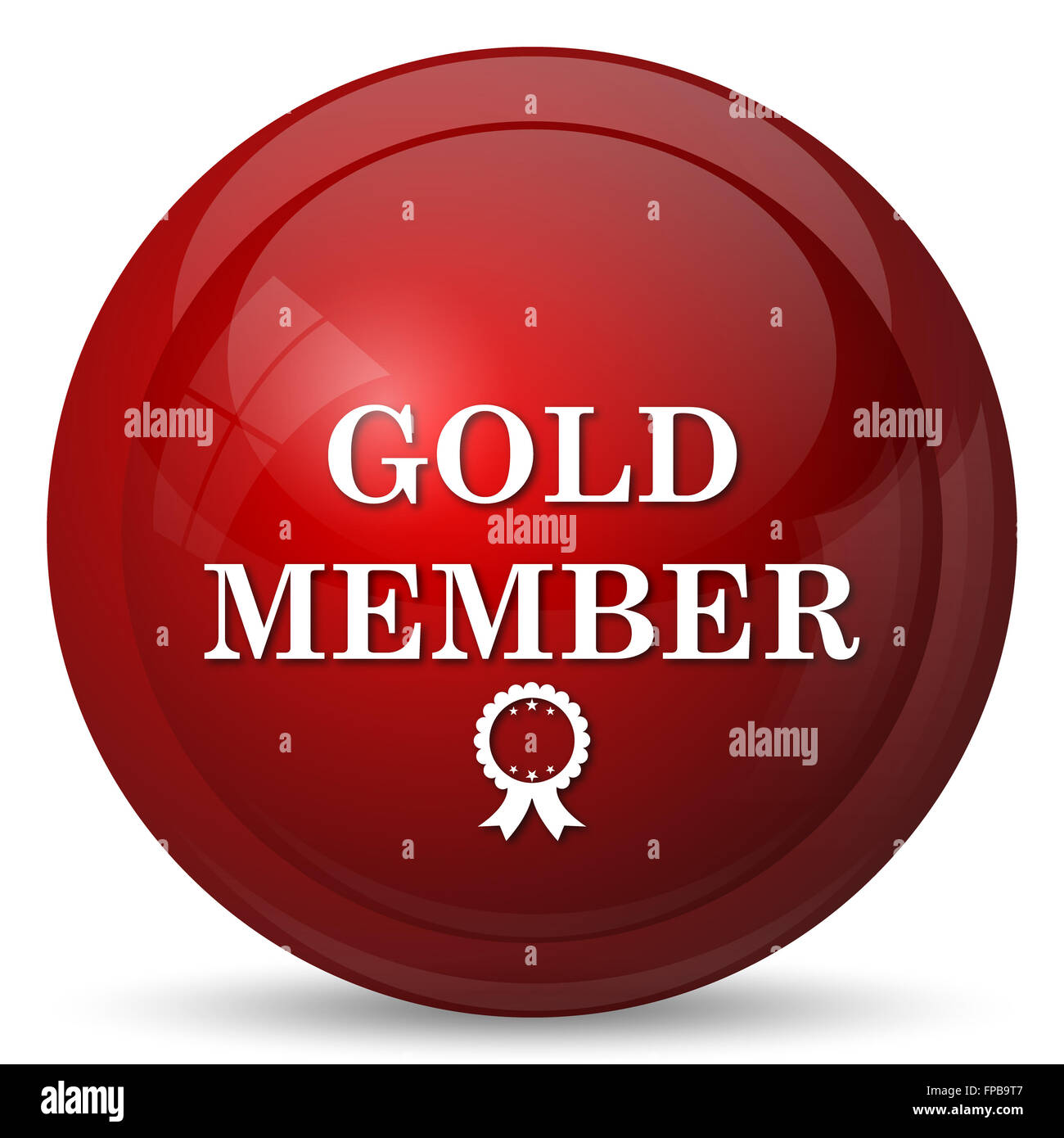 Gold member icon. Internet button on white background Stock Photo - Alamy